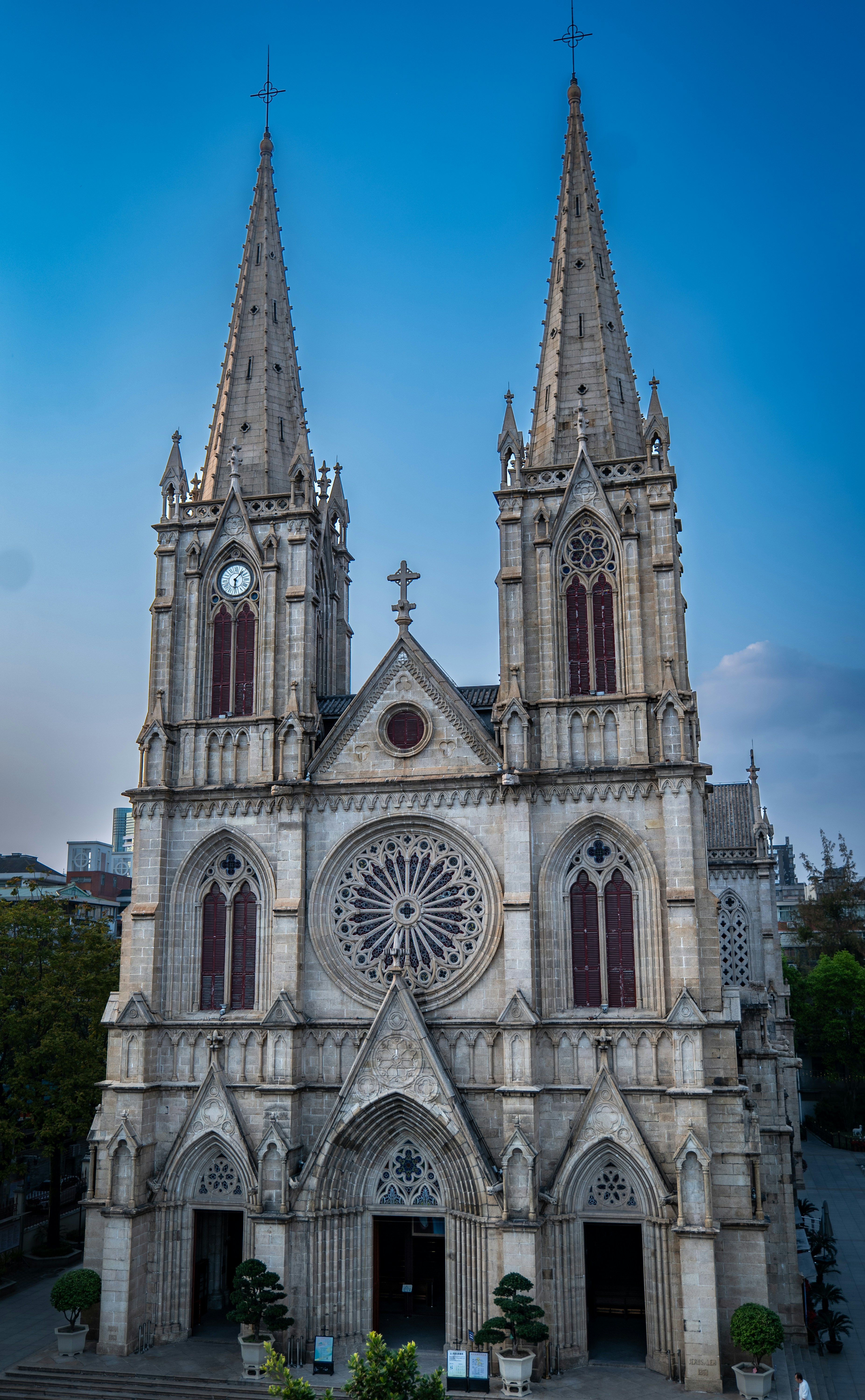 Gothic Grandeur: The Two-Towered Cathedral Reaching the Sky