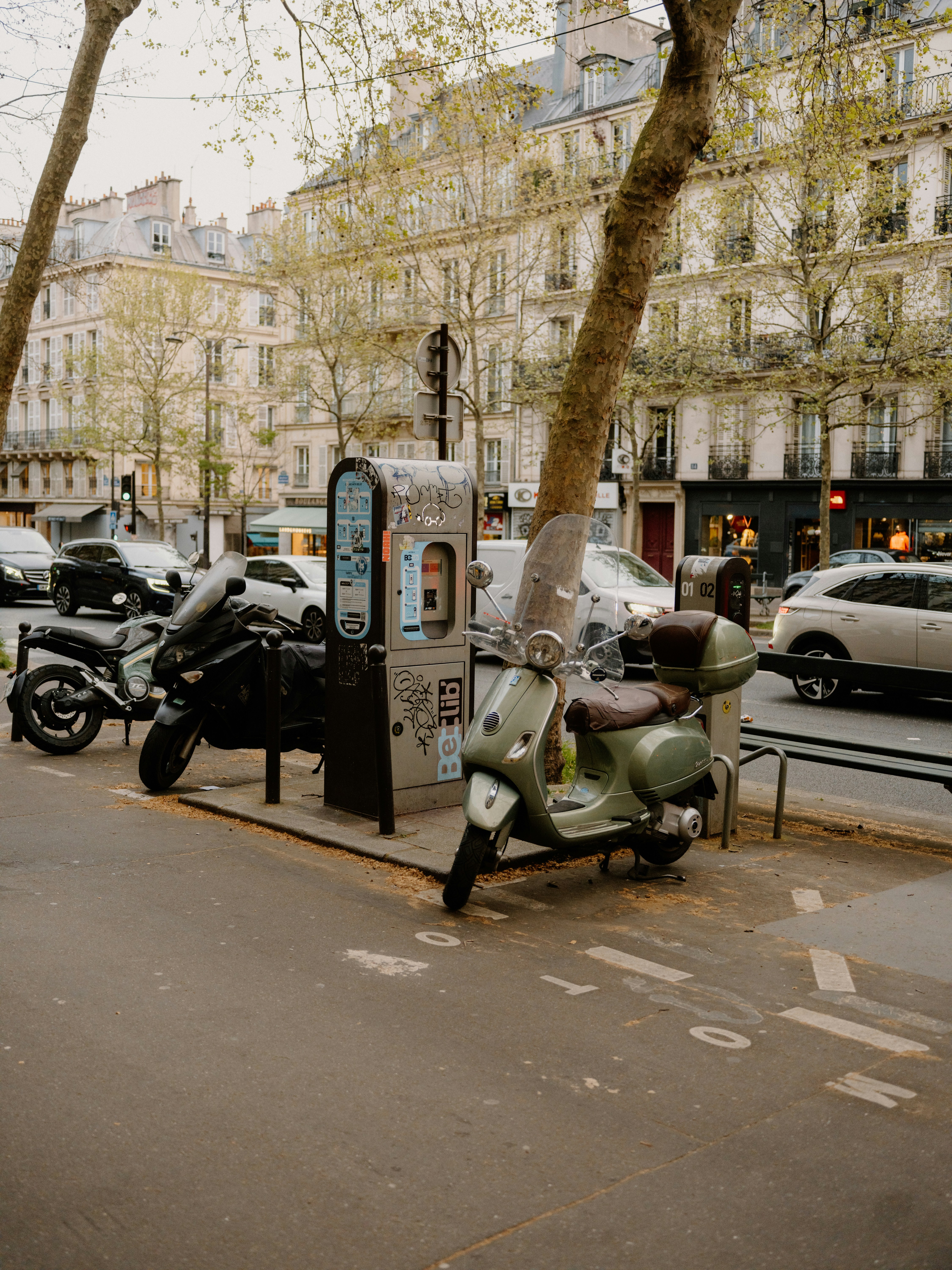 Green Vespa and Central Street Standstill