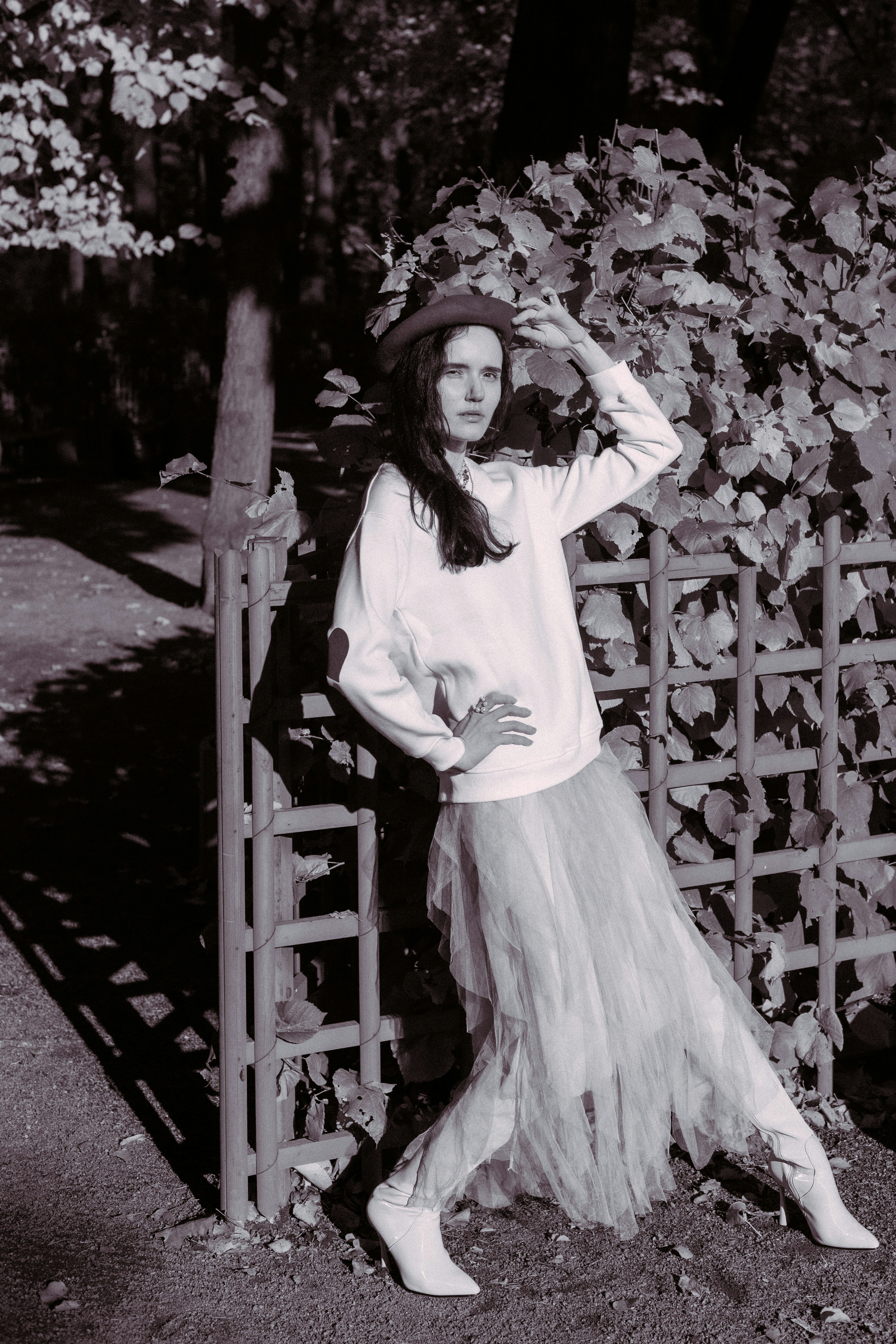 Portrait in Twilight: A Studio-Like Pose Among Foliage