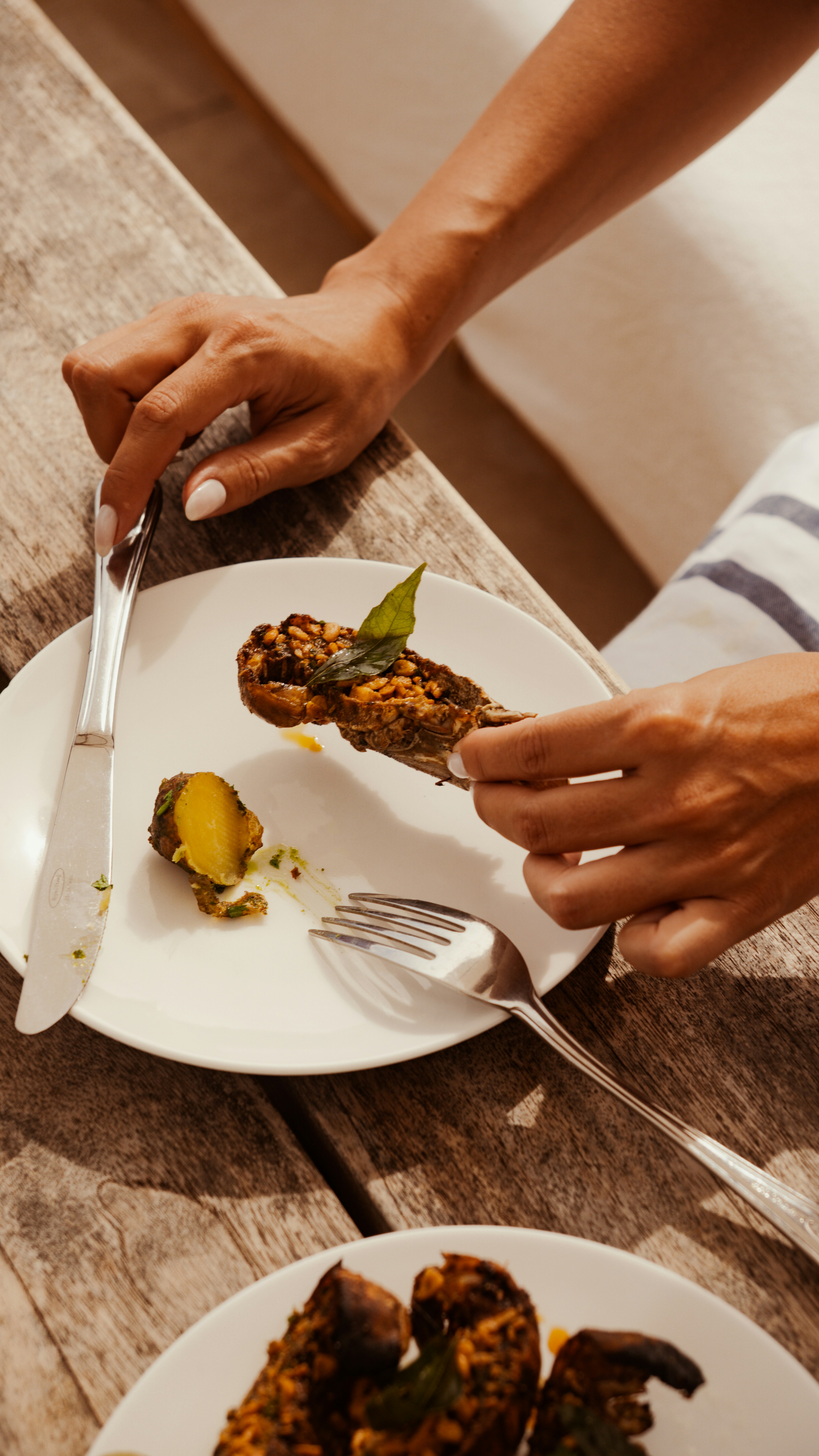 Hands at the Table: A Bite of Texture and Color