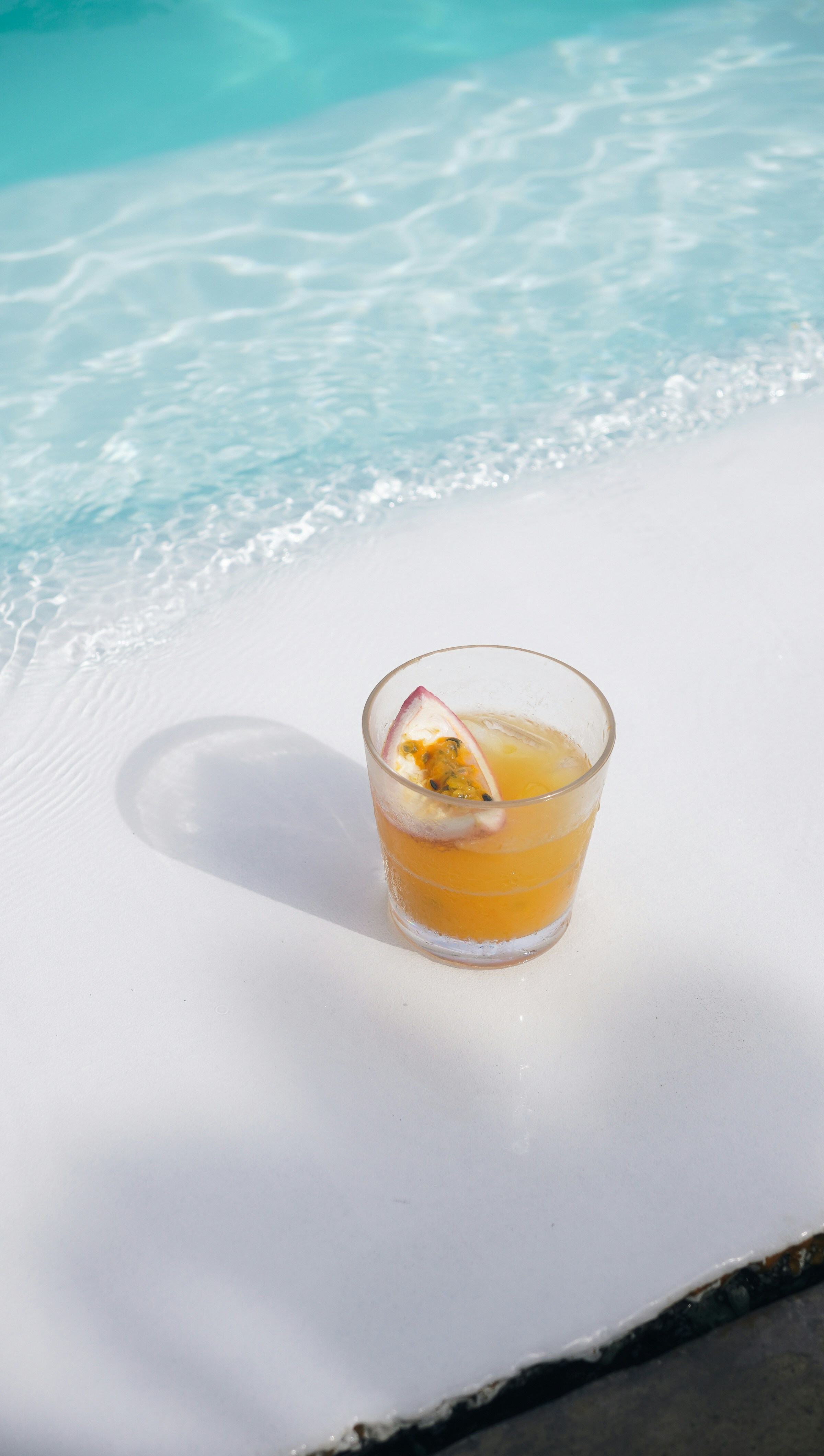 Sunlit Orange Bliss on White Sand