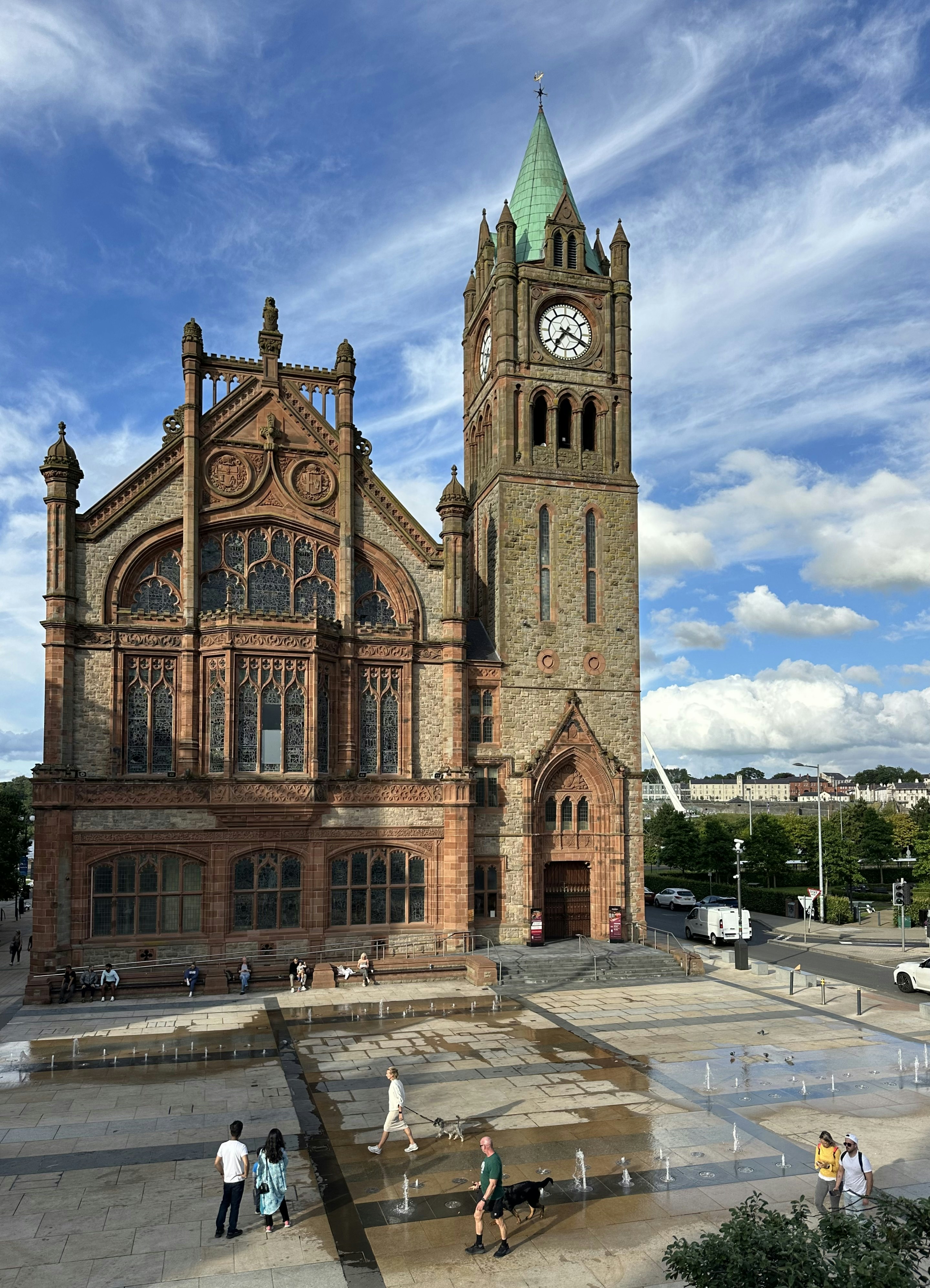 Clock Tower and Gothic Facade: City Square Cathedral