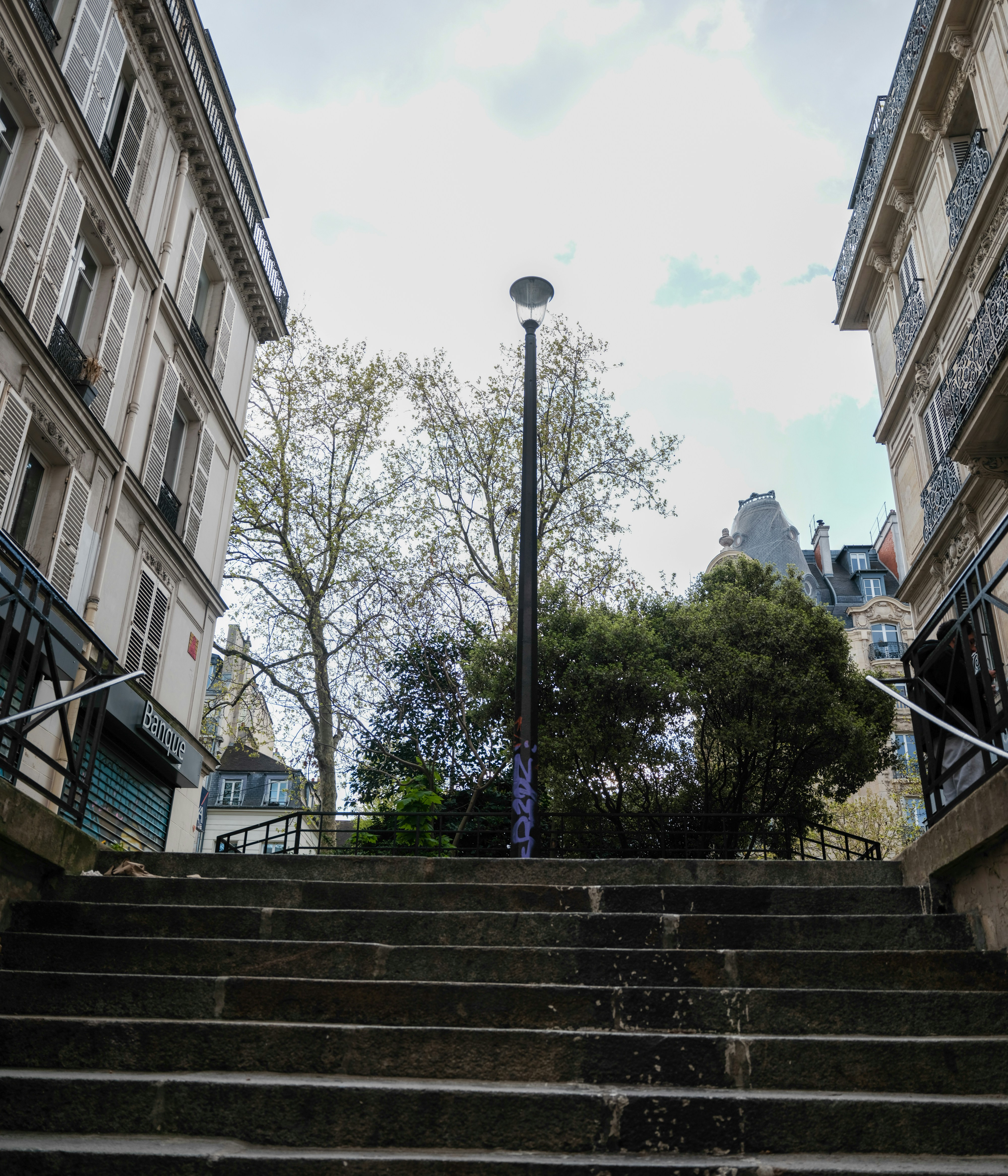 Urban Stairway Toward the Sky