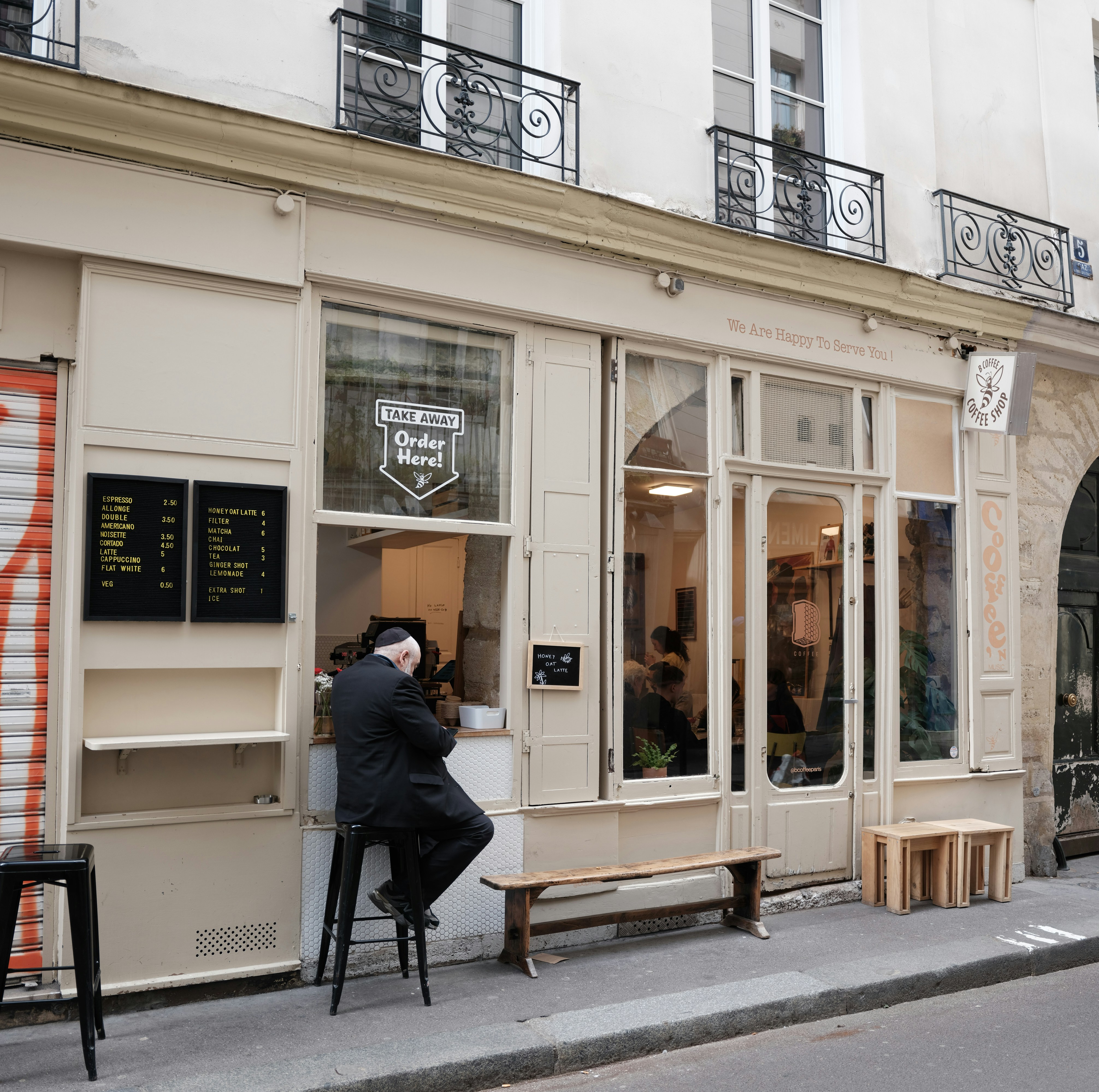 Cafe Conversations on a Quiet European Street