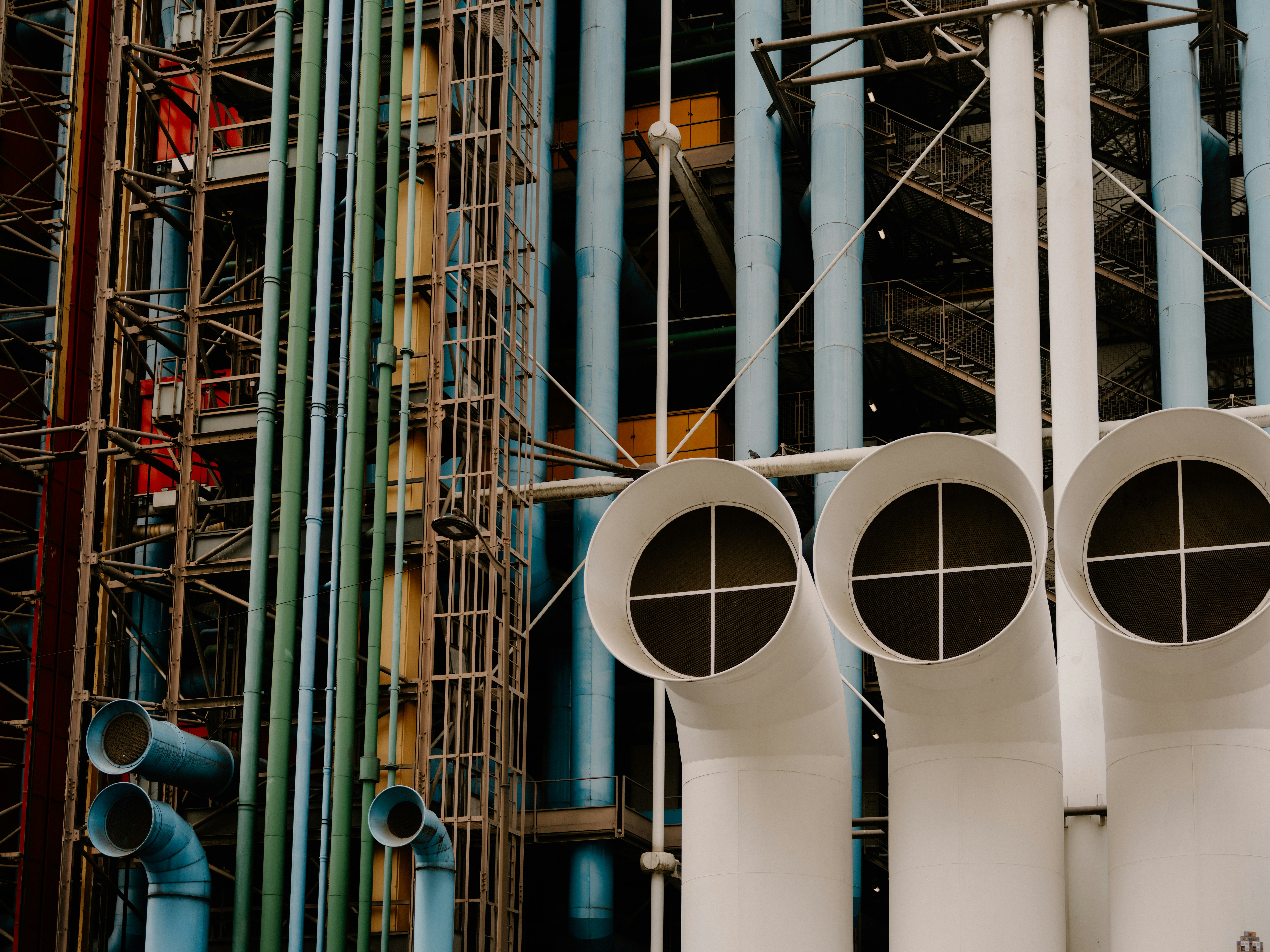 Industrial Cathedral: A Kaleidoscope of Pipes and Vents