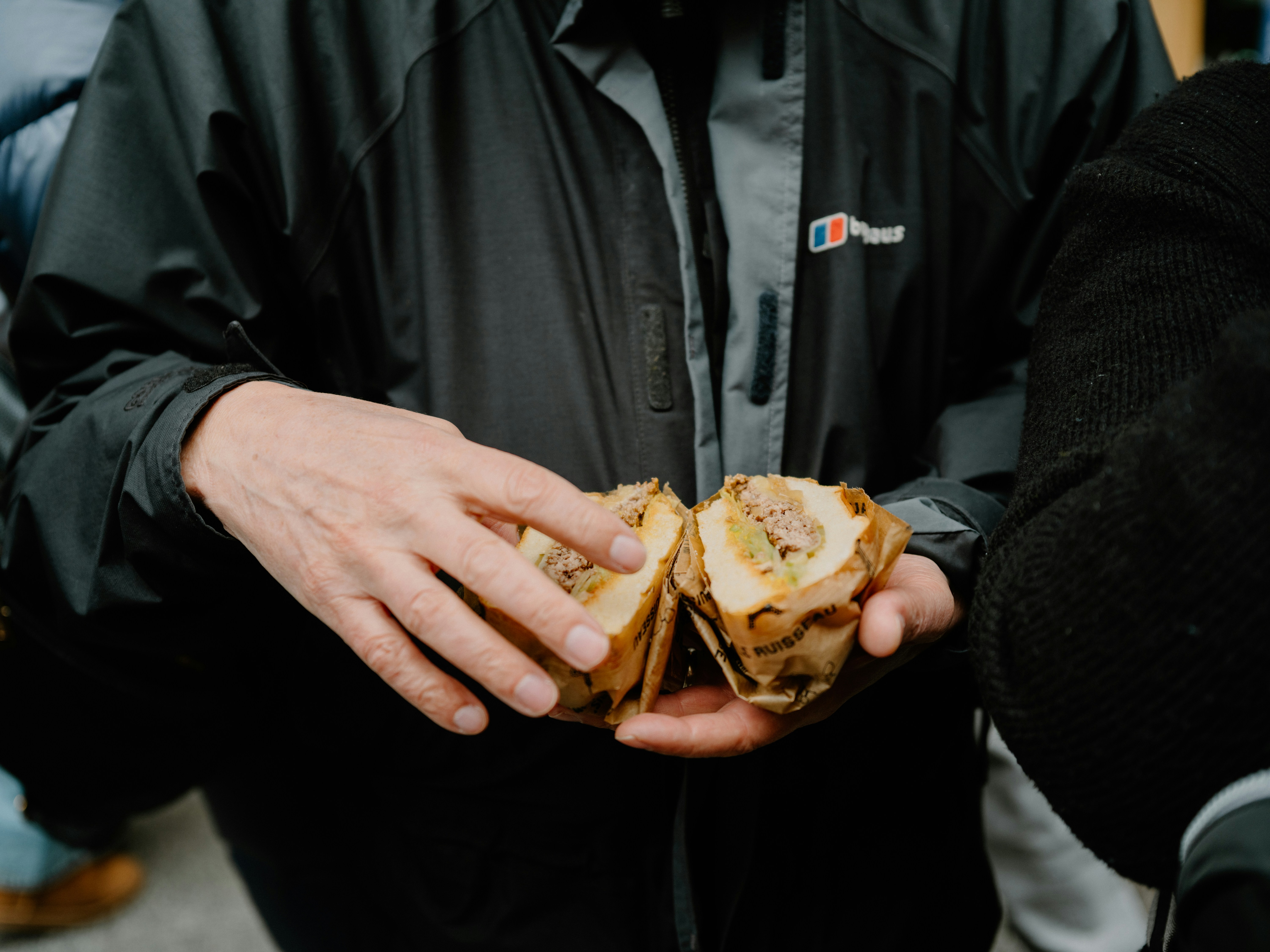 Hands on the Bite: A Split Moment of Snack Exchange