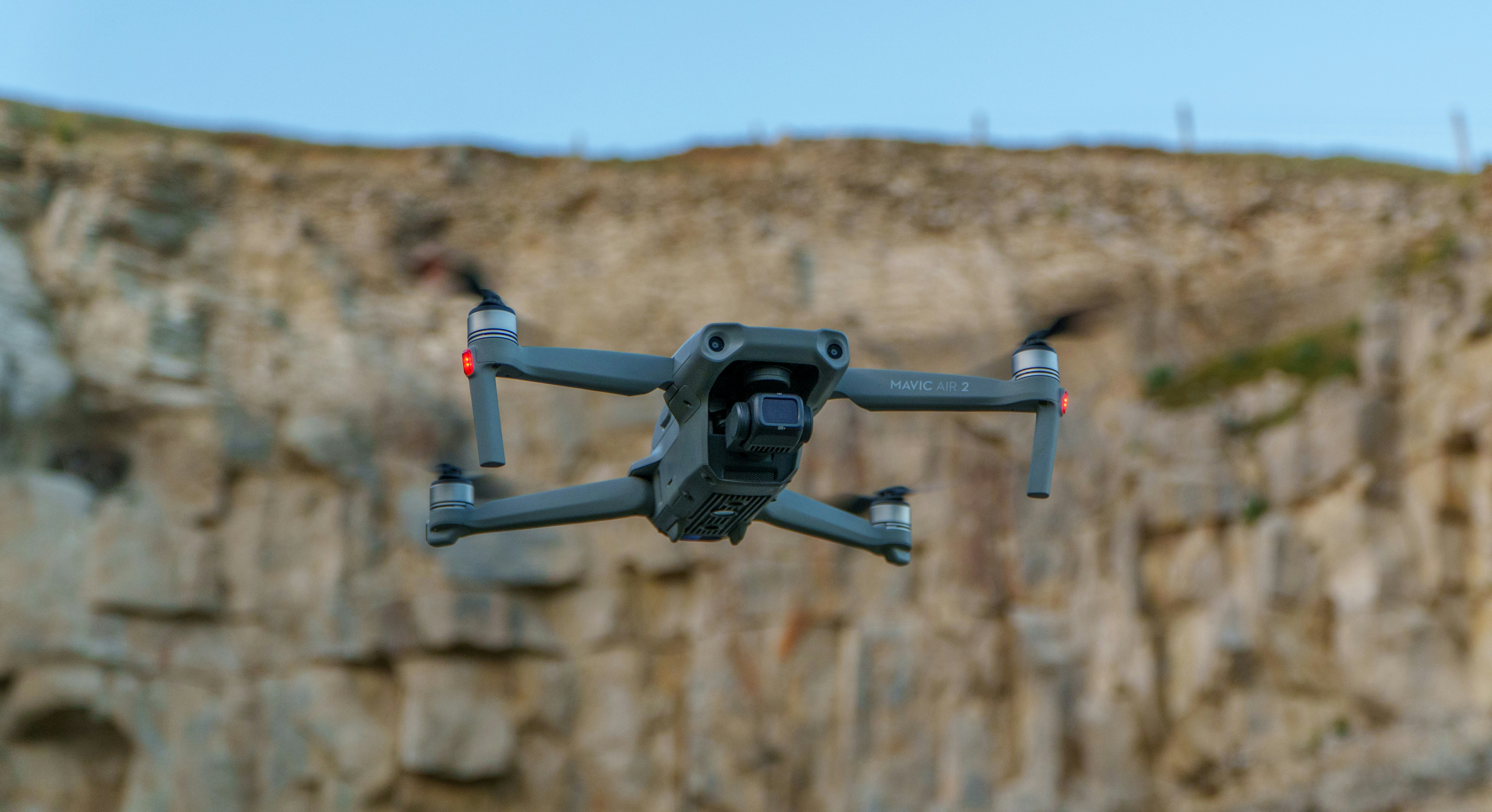 Mid-air Majesty: A Drone Over a Canyon Ridge