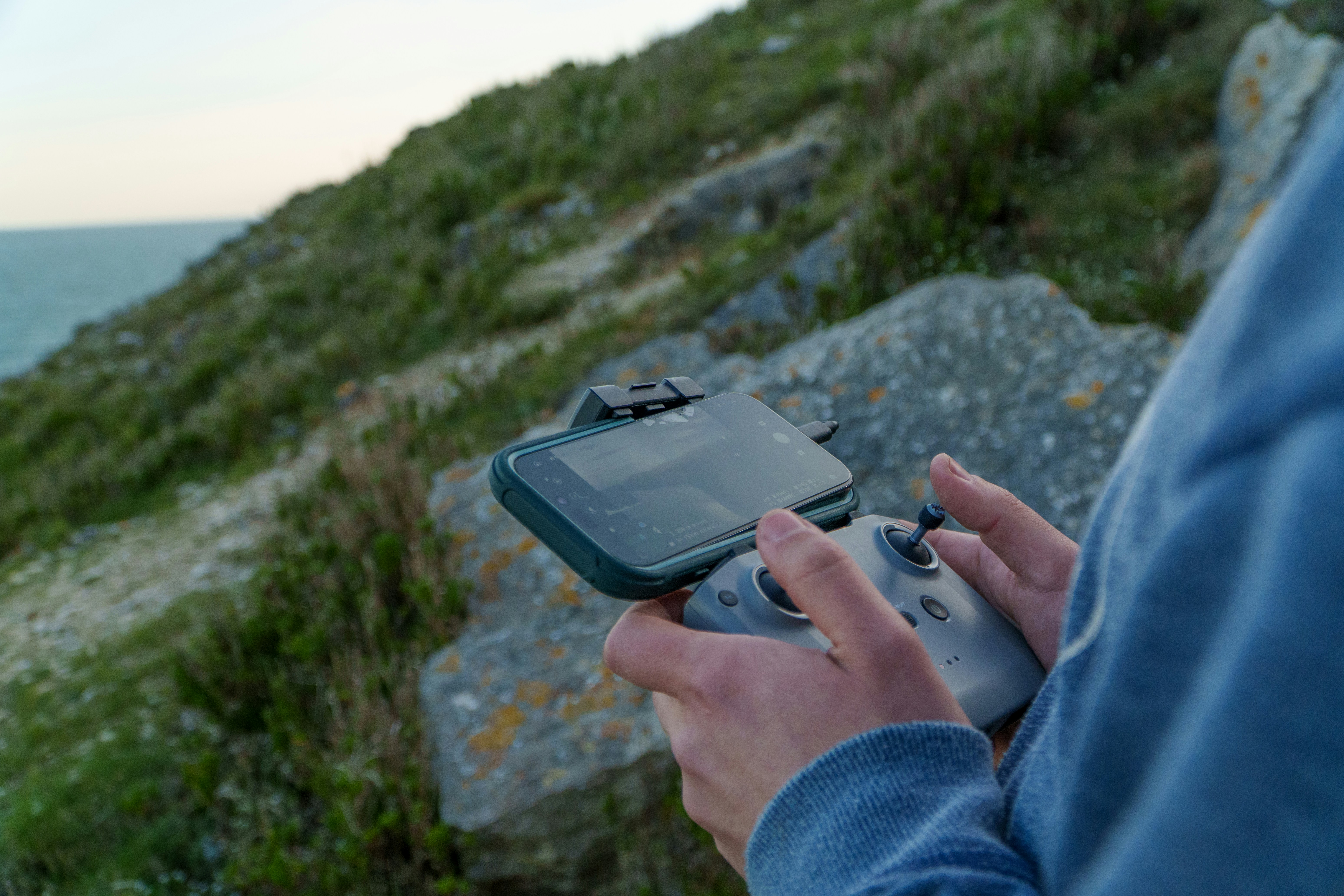 Coastal overlook: hands-on control of a drone