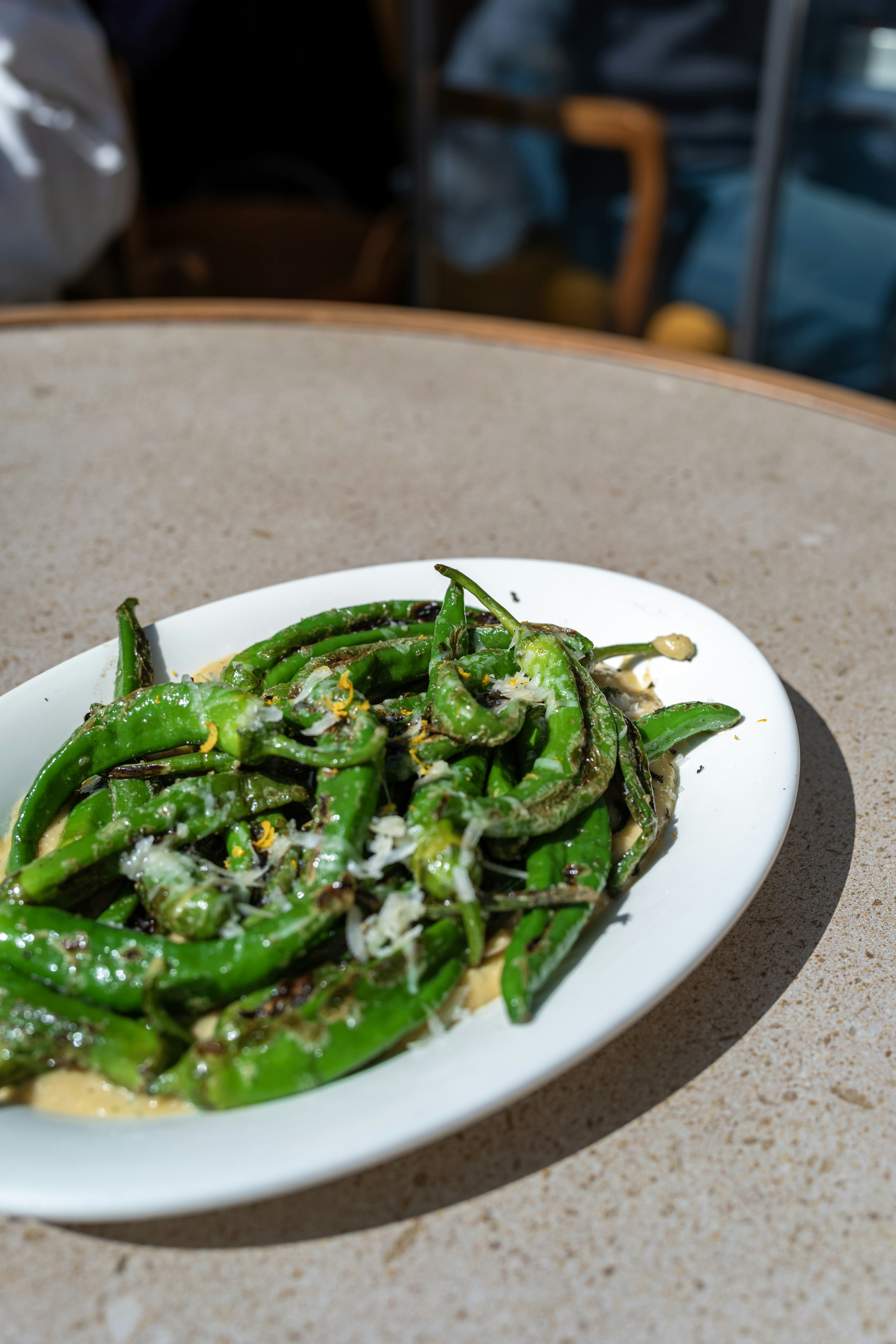 Green Chili Medley on a Sunlit Terrace
