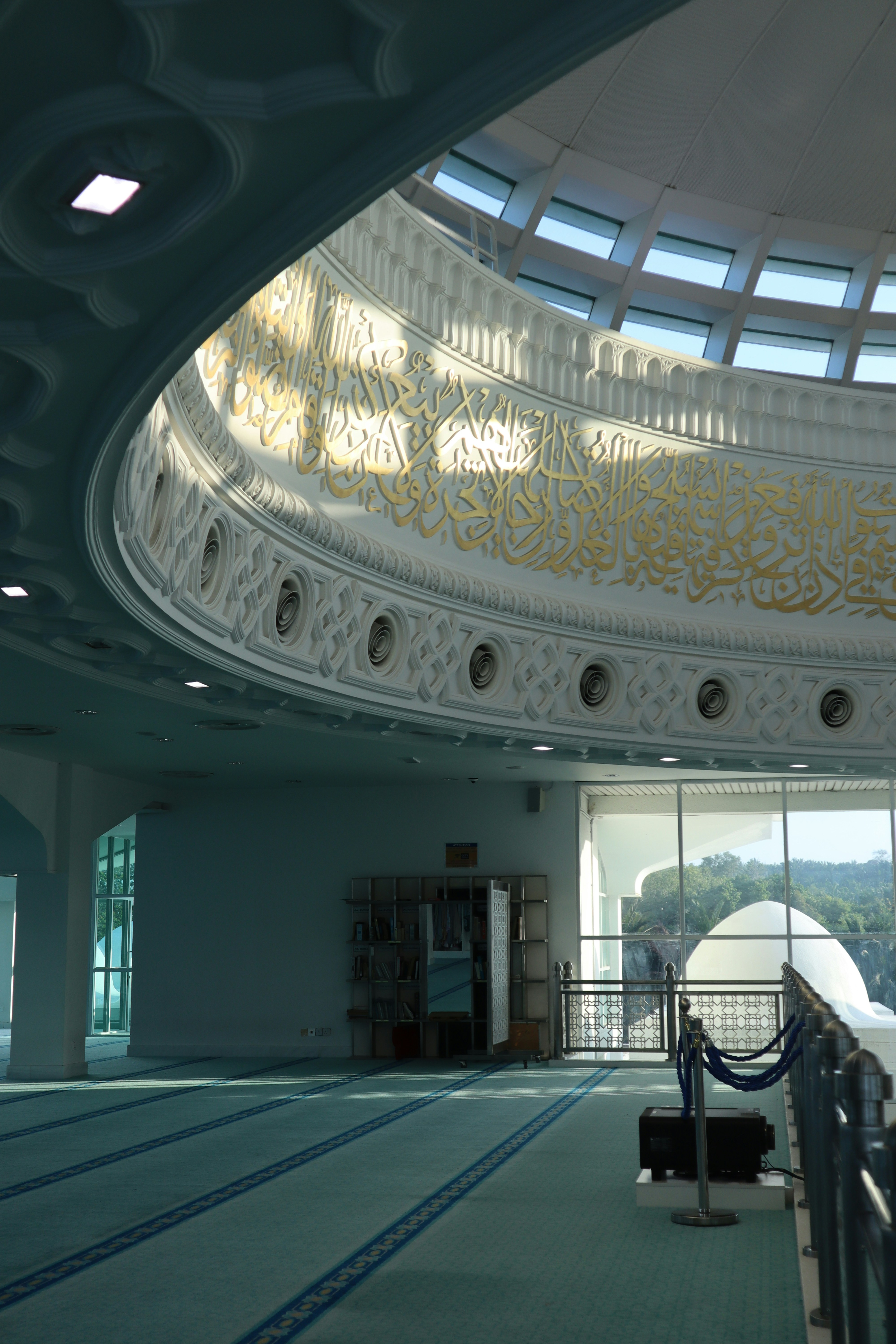 Islamic architecture curve: morning light in a serene interior