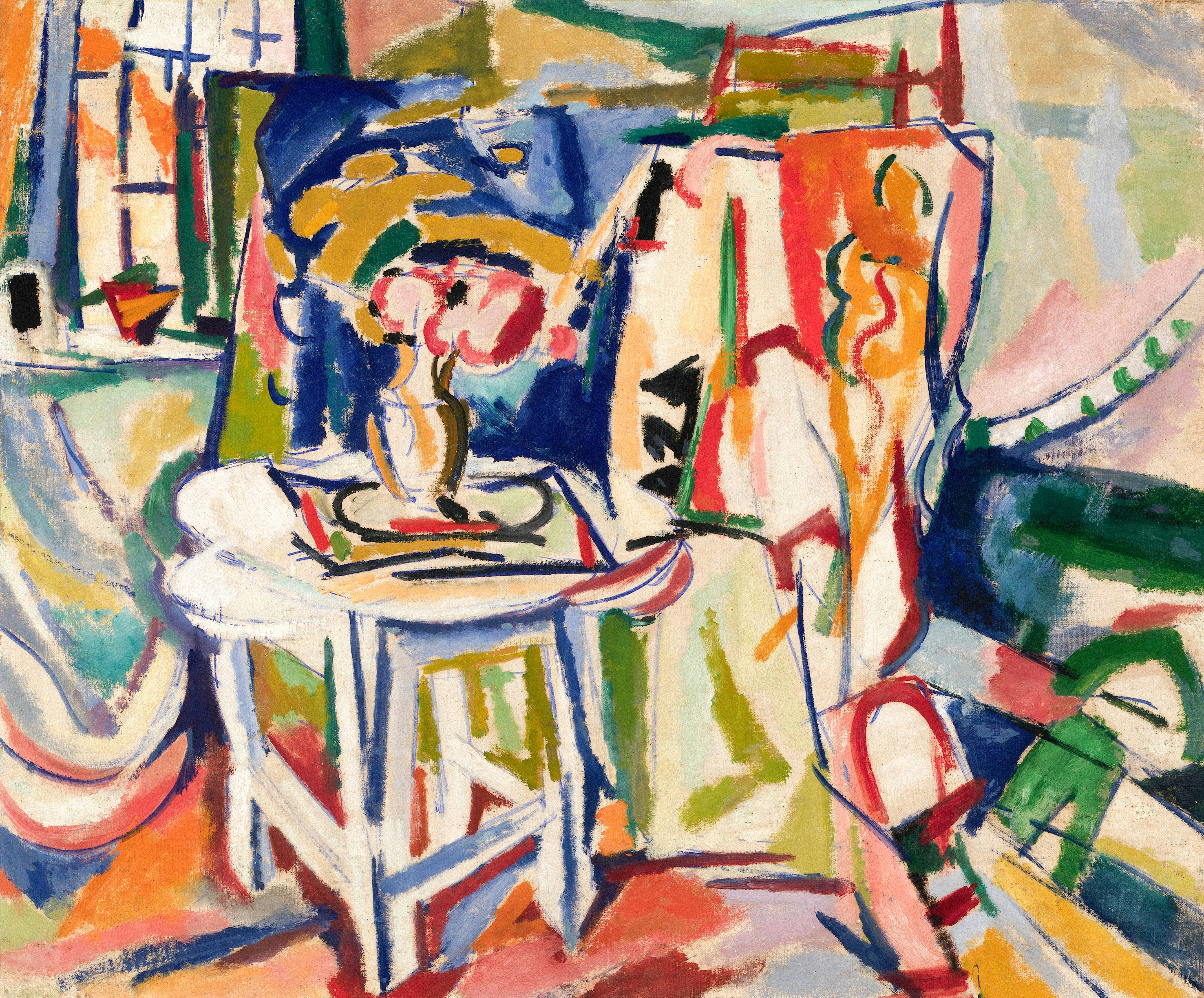 Colorful Kitchen of Chaos: An Abstract Still-Life Scene