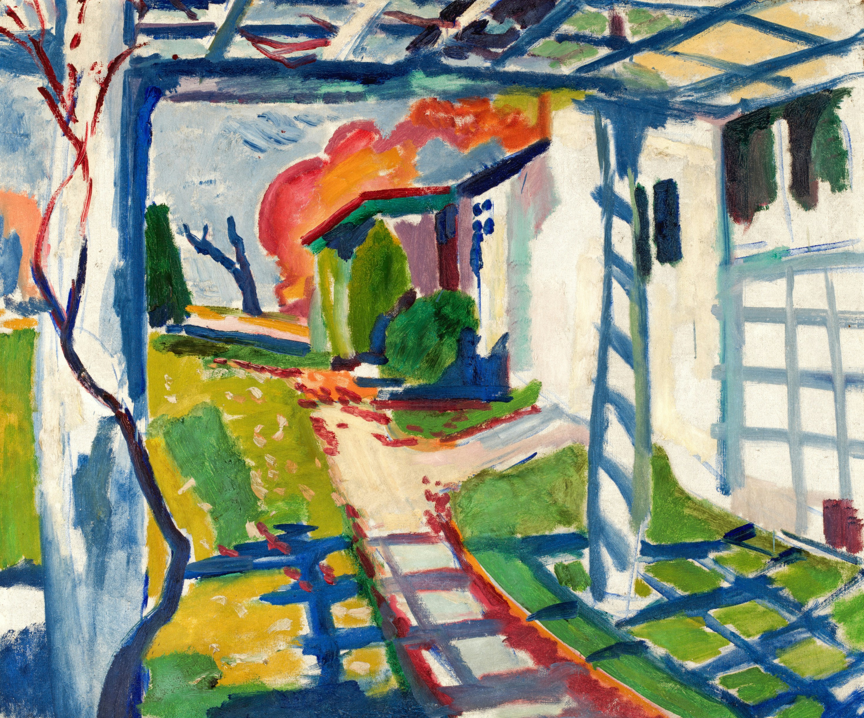H. Lyman Saÿen, Grape Arbor, ca. 1915, oil on canvas, 29 7/8 x 36 in. (76.0 x 91.5 cm.), Smithsonian American Art Museum, Gift of H. Lyman Sayen to his nation, 1968.123.1