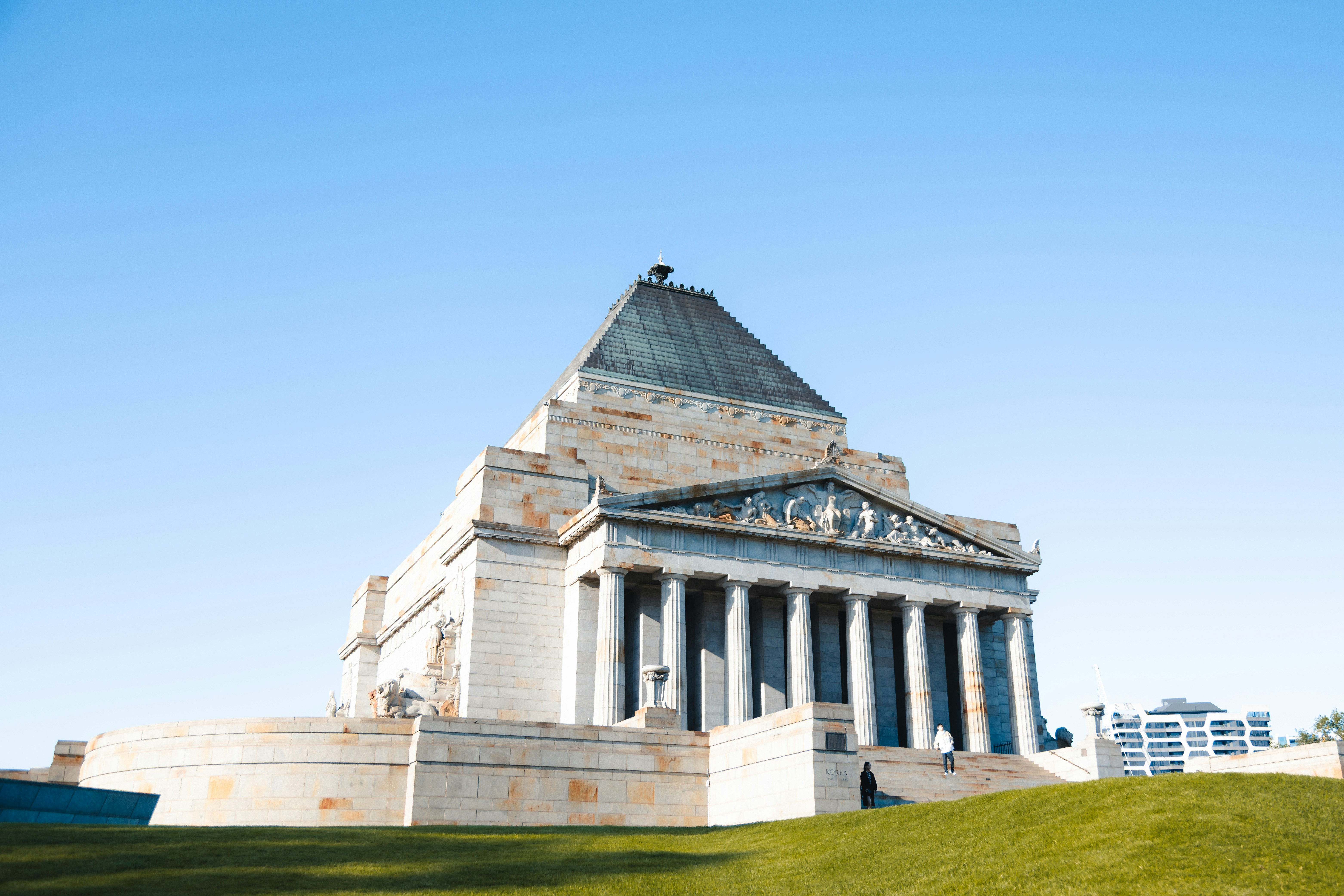Pyramided Monument in a Gentle Slope