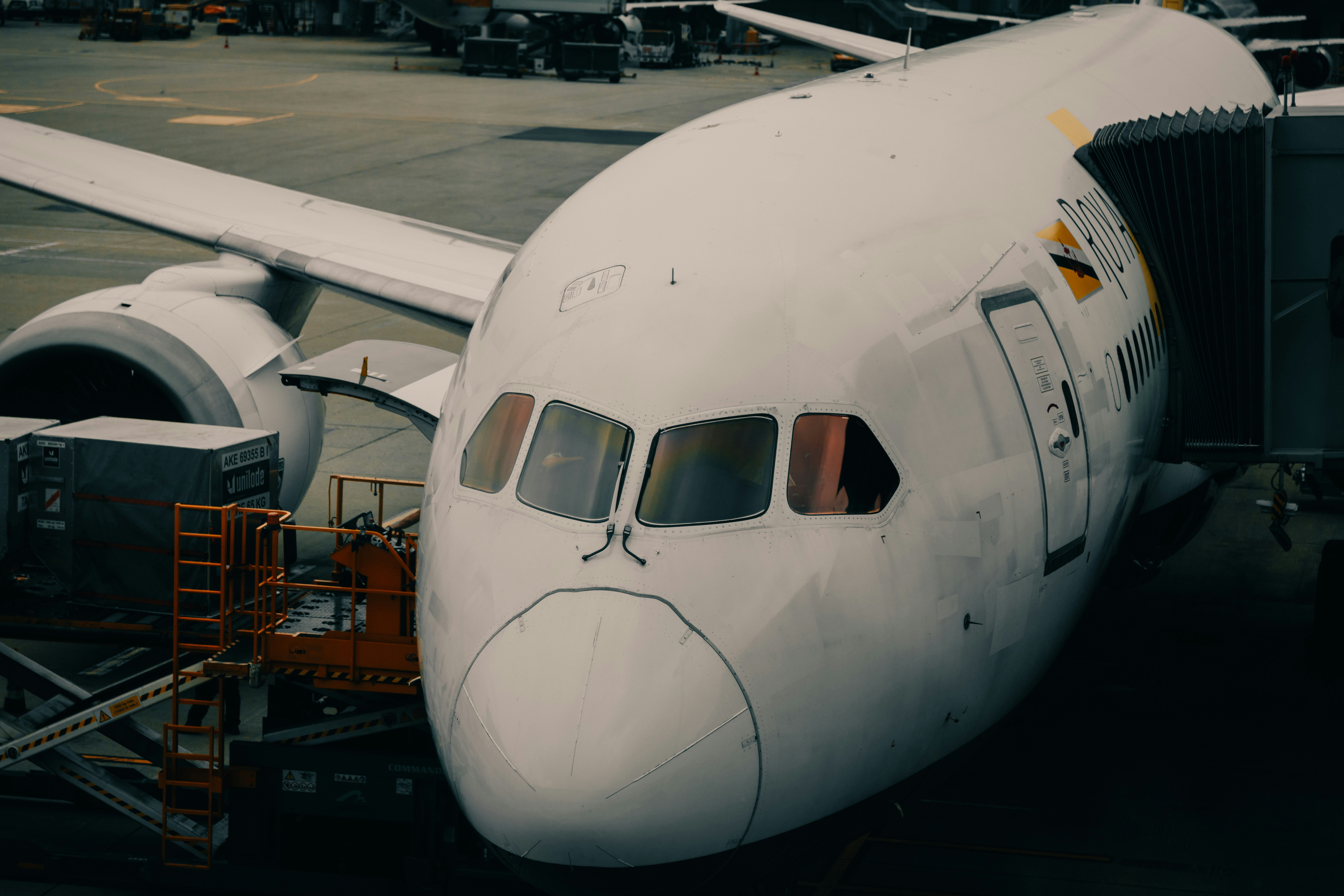 Front-Crowded Gate: A Quiet Moment at the Jet Bridge