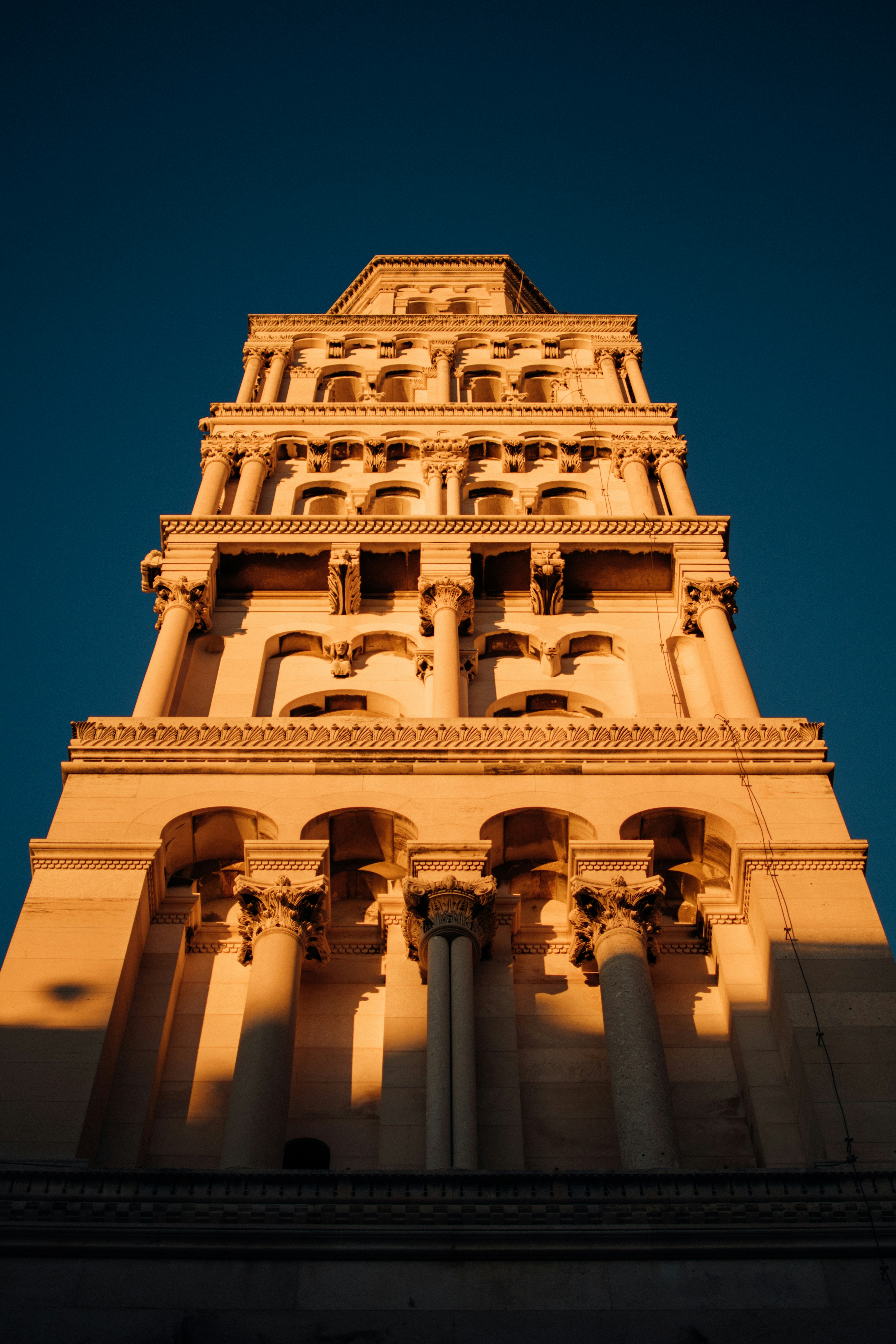 Golden Hour Bell Tower Reaches Toward the Sky
