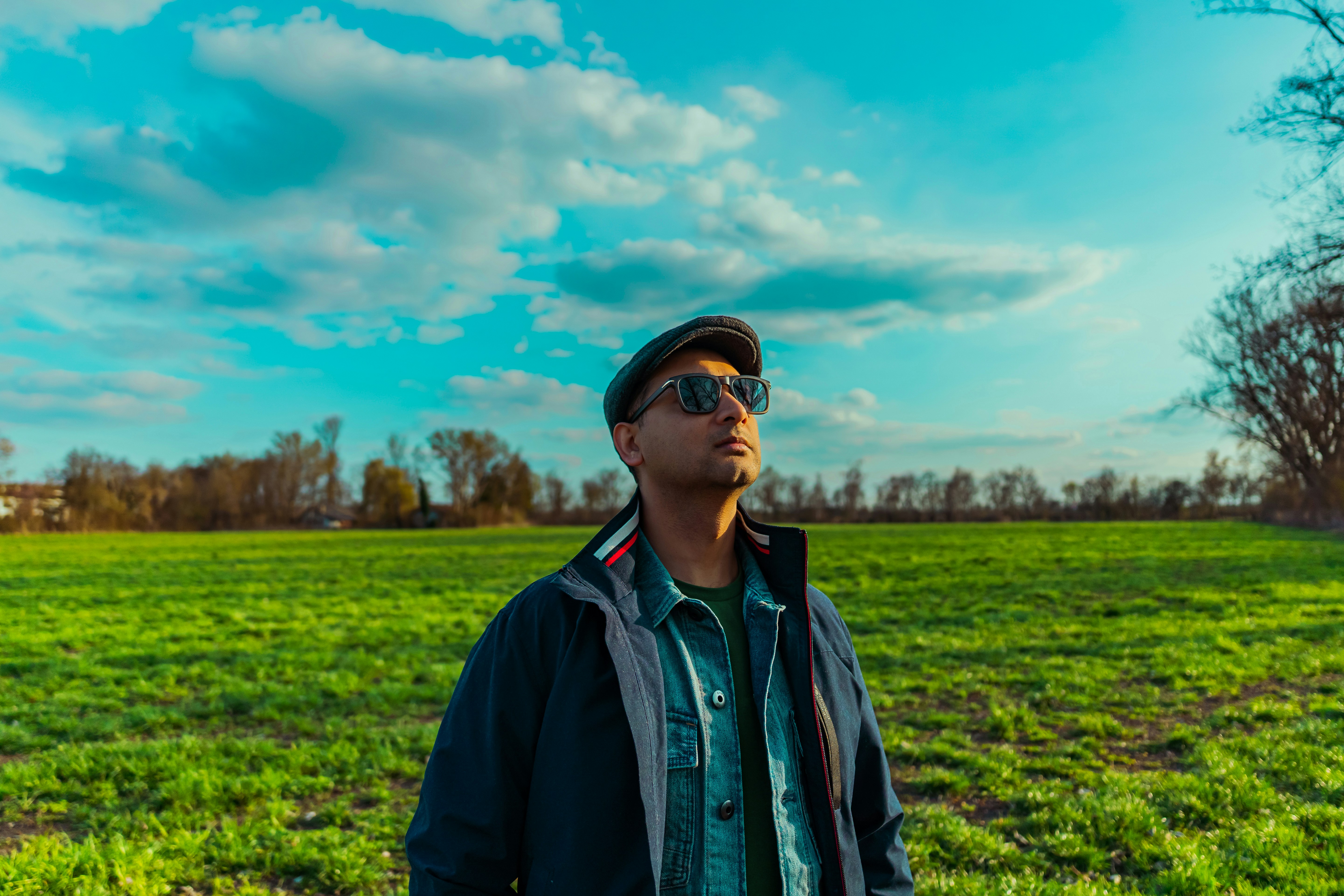 Lone Wanderer under a Wide Sky