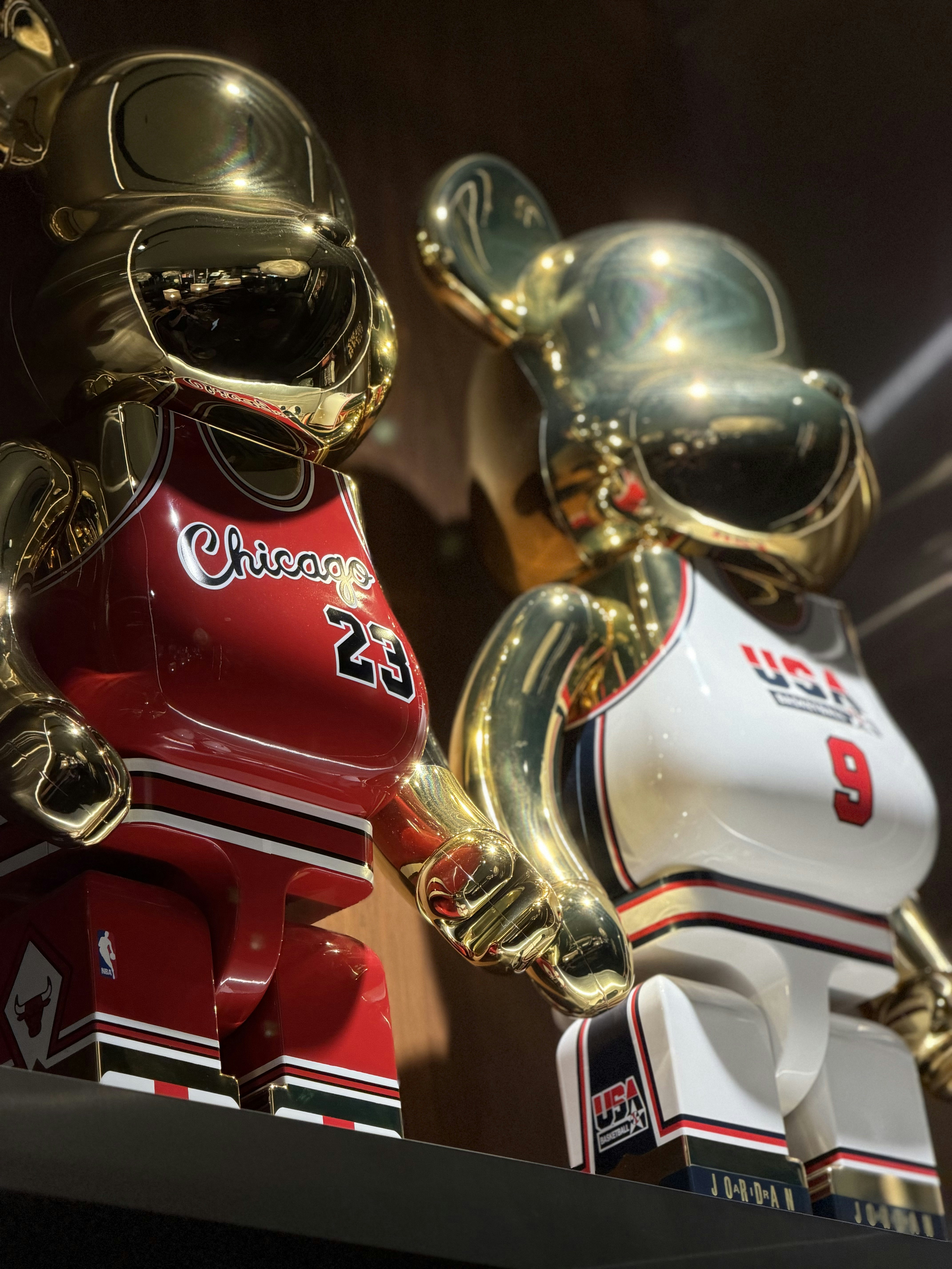 Glittering Chicago Legends: Gold Helmets and Red Jersey Vignettes