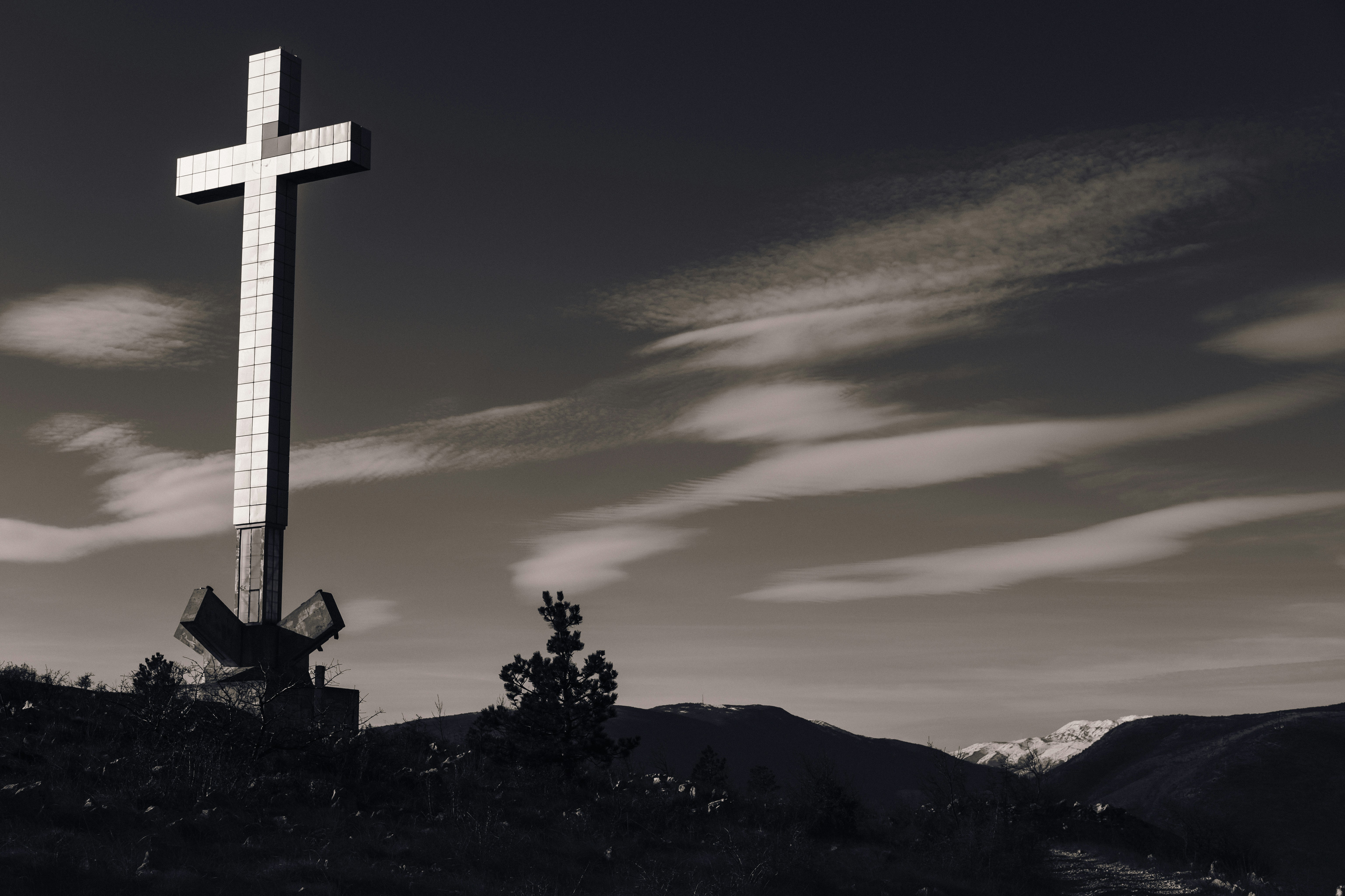 Cruciform Sentinel on the Ridge at Dusk