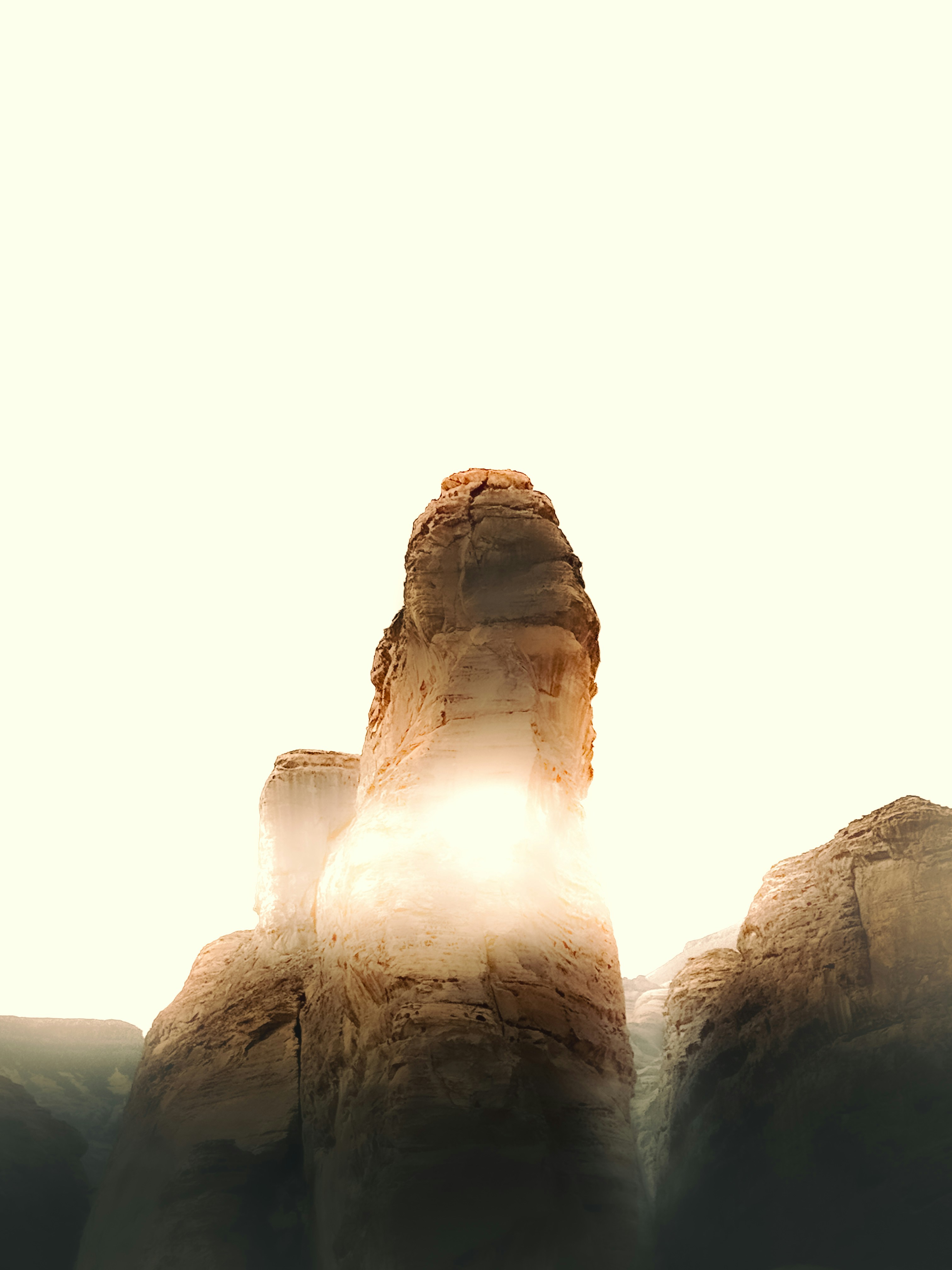 Stone Sentinel Piercing the Morning Light