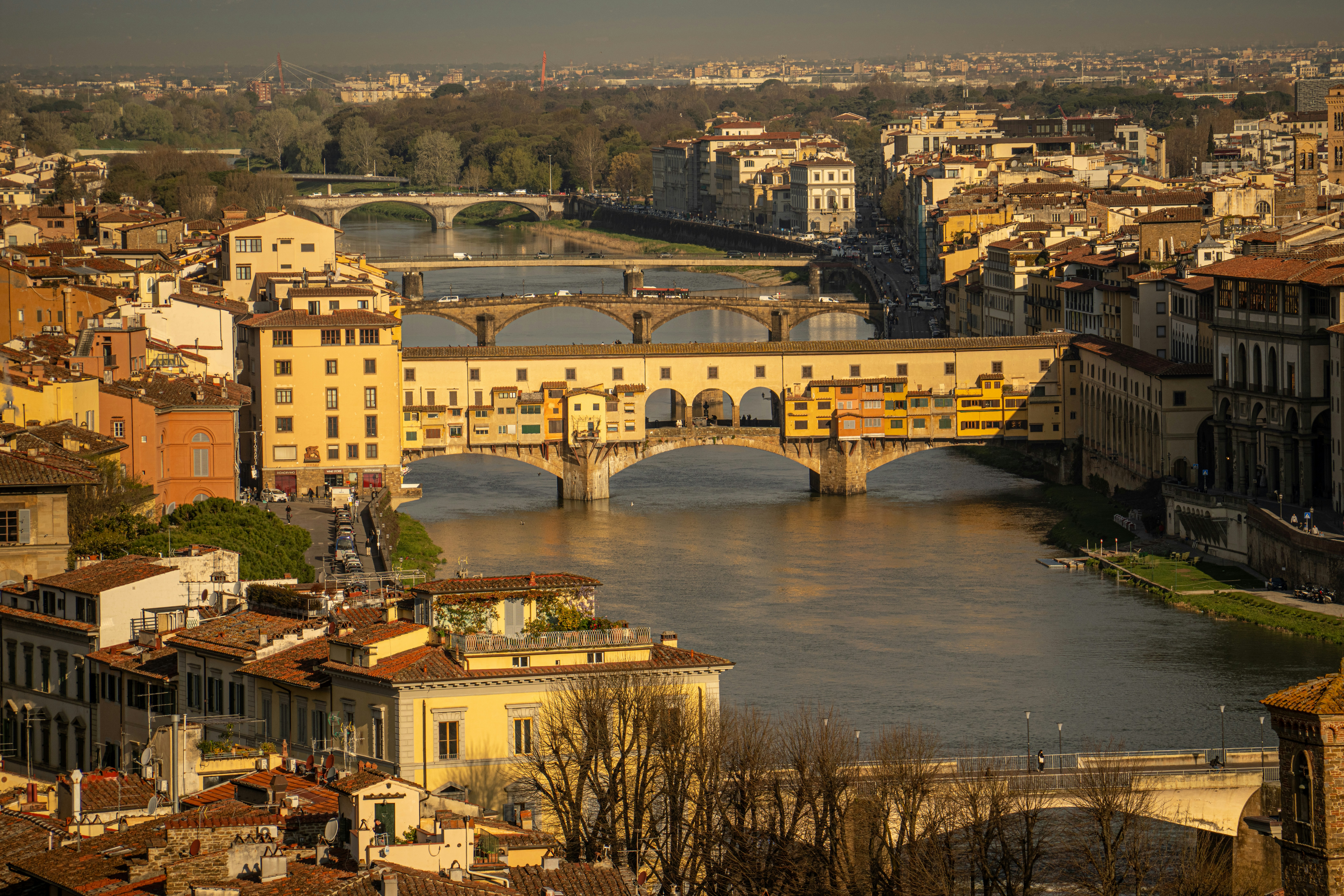 Golden Hour Bridges: Florentine Light Over the Arno
