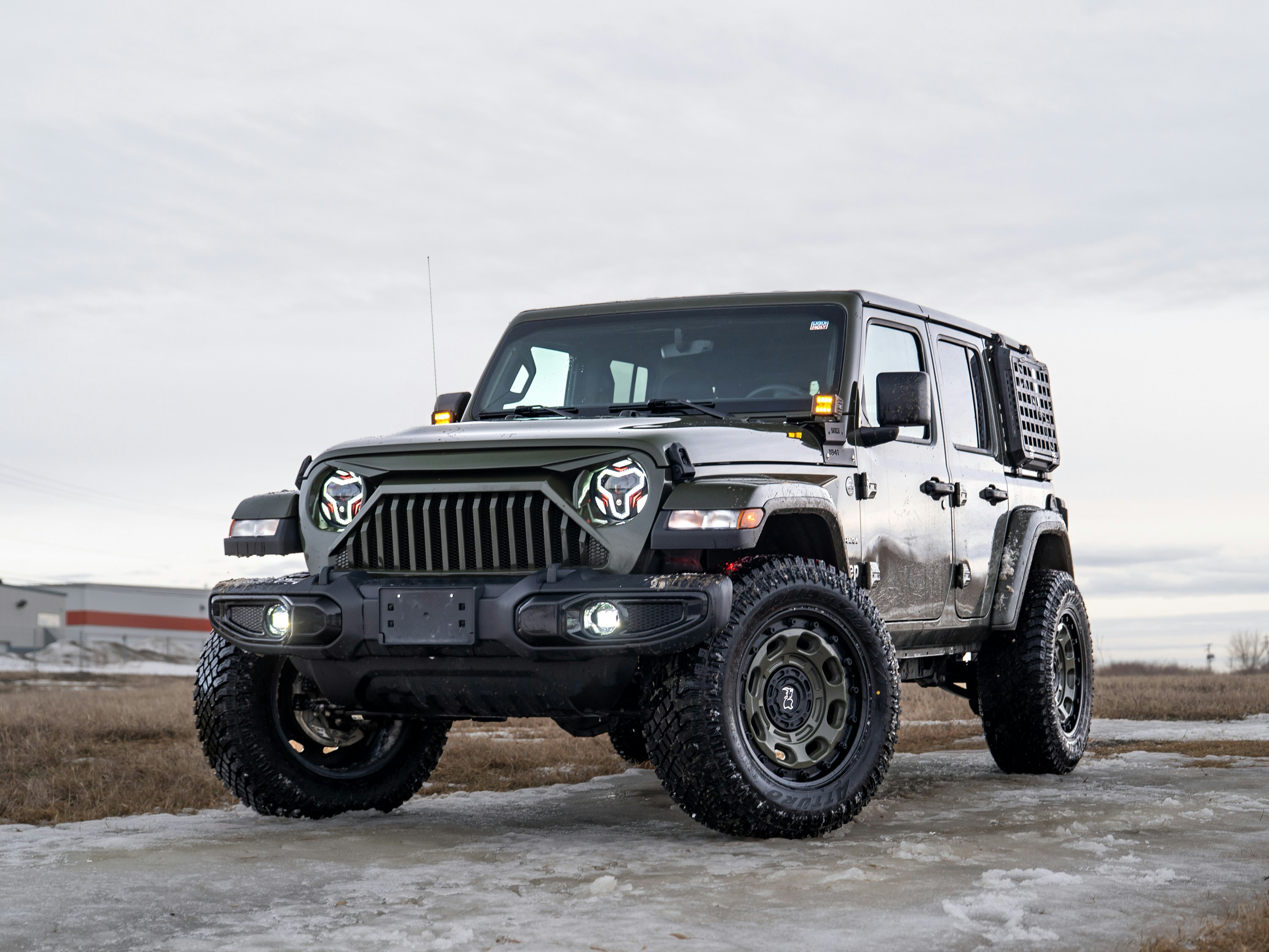 Mud-Slicked Freedom: A Rubicon Stands Grounded on Ice
