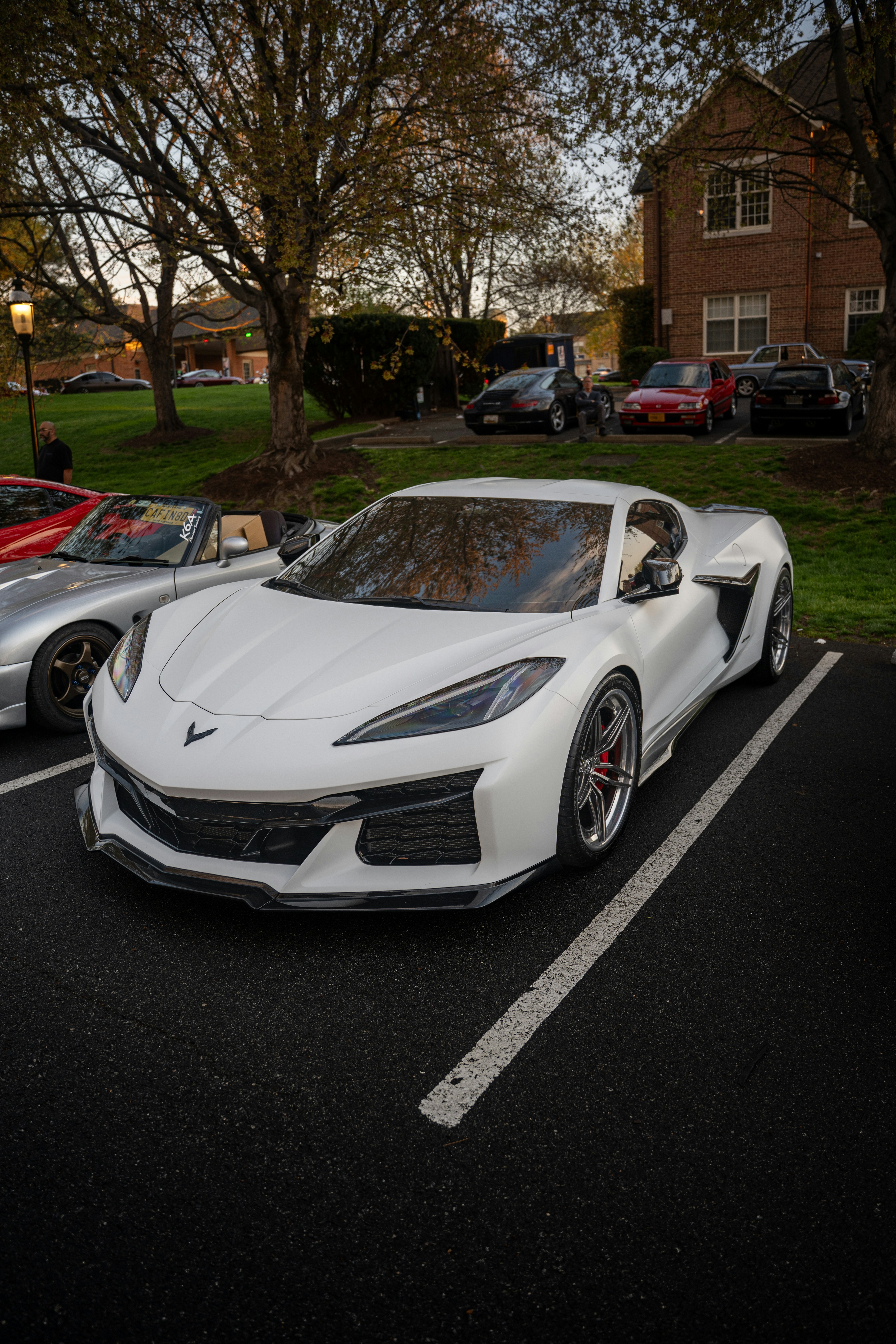 White Corvette Stalwart in a Parked Row