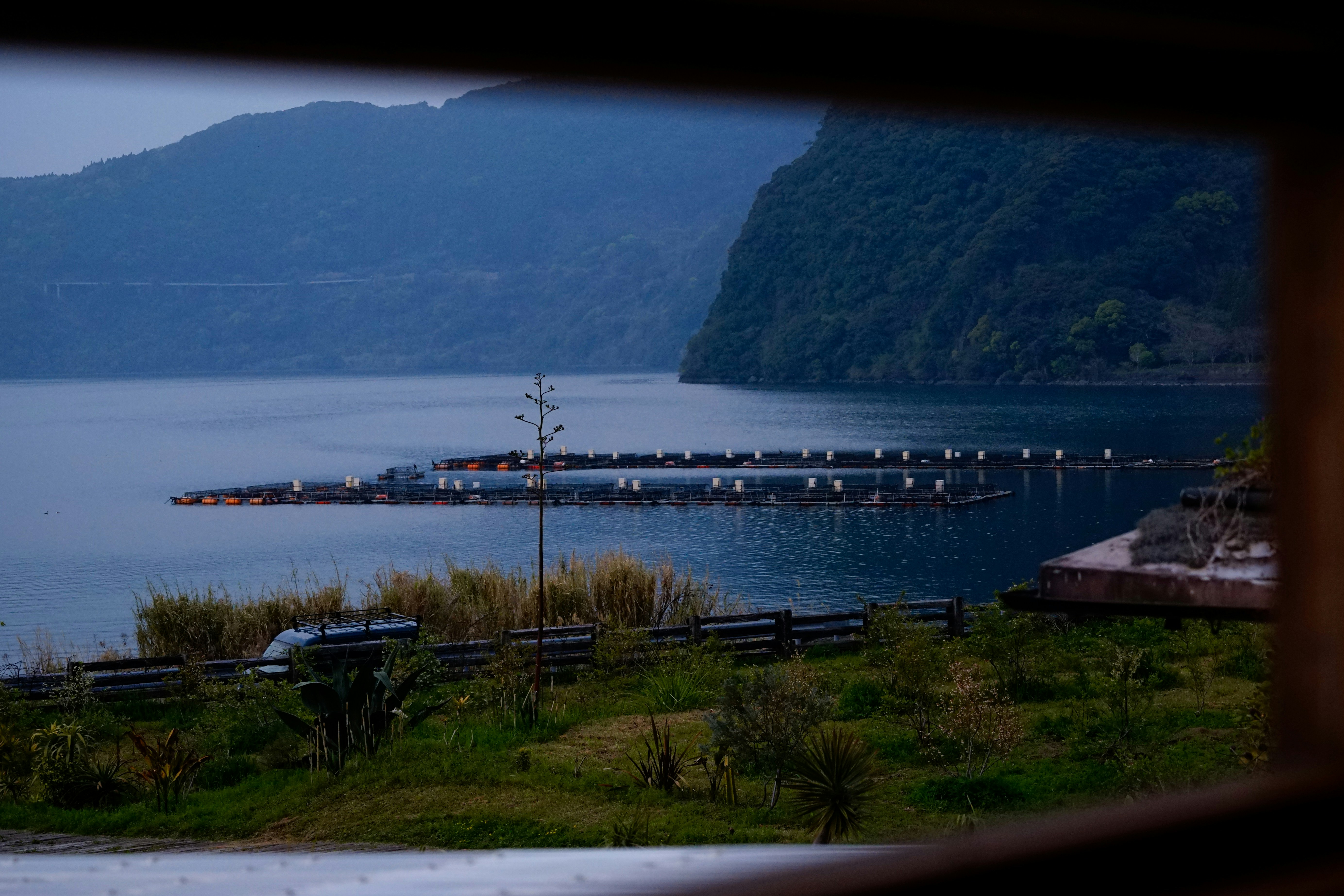 Hidden Marina Framed by Lakeside Hills