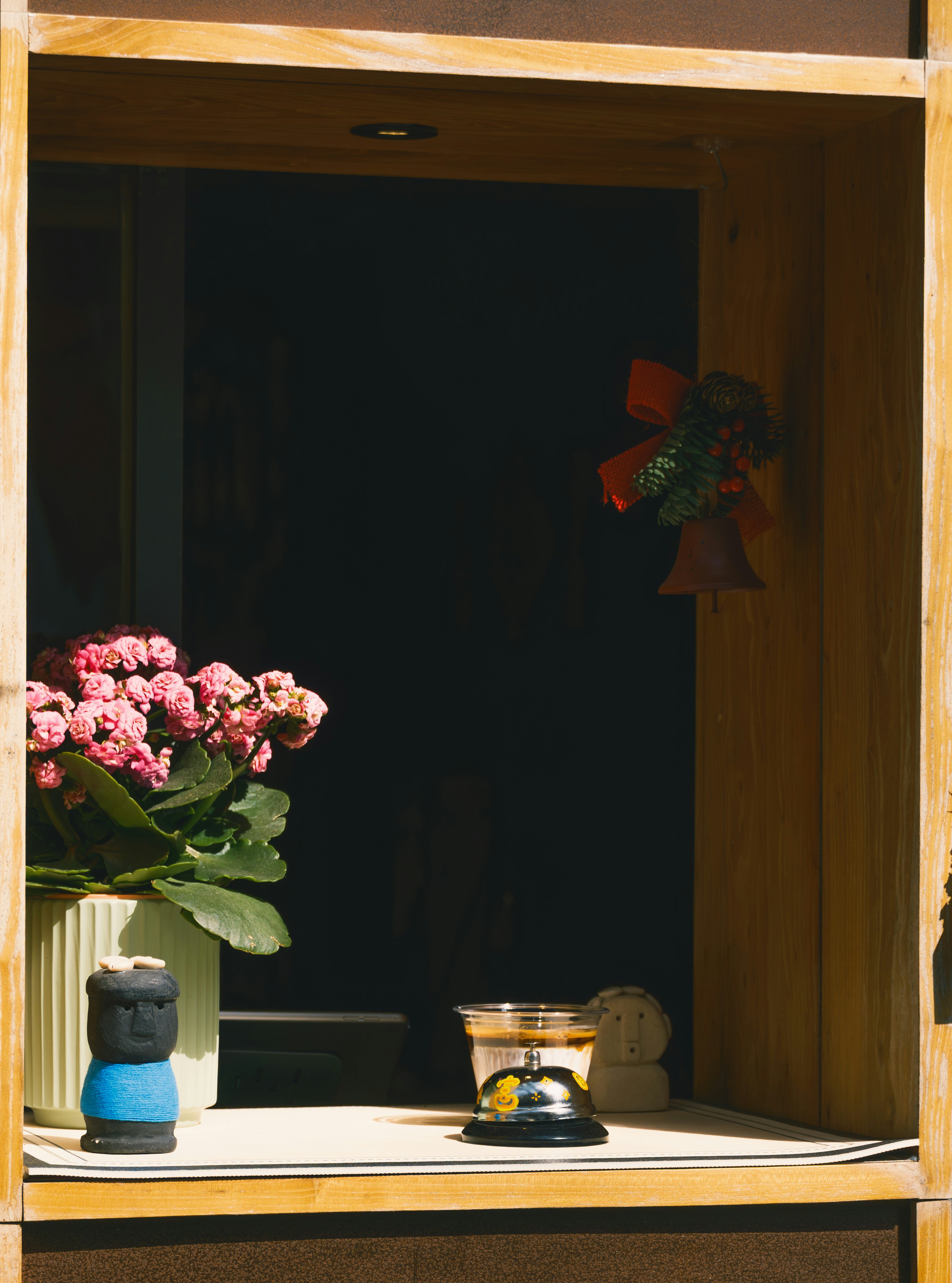 Warm Welcome Through a Wooden Frame