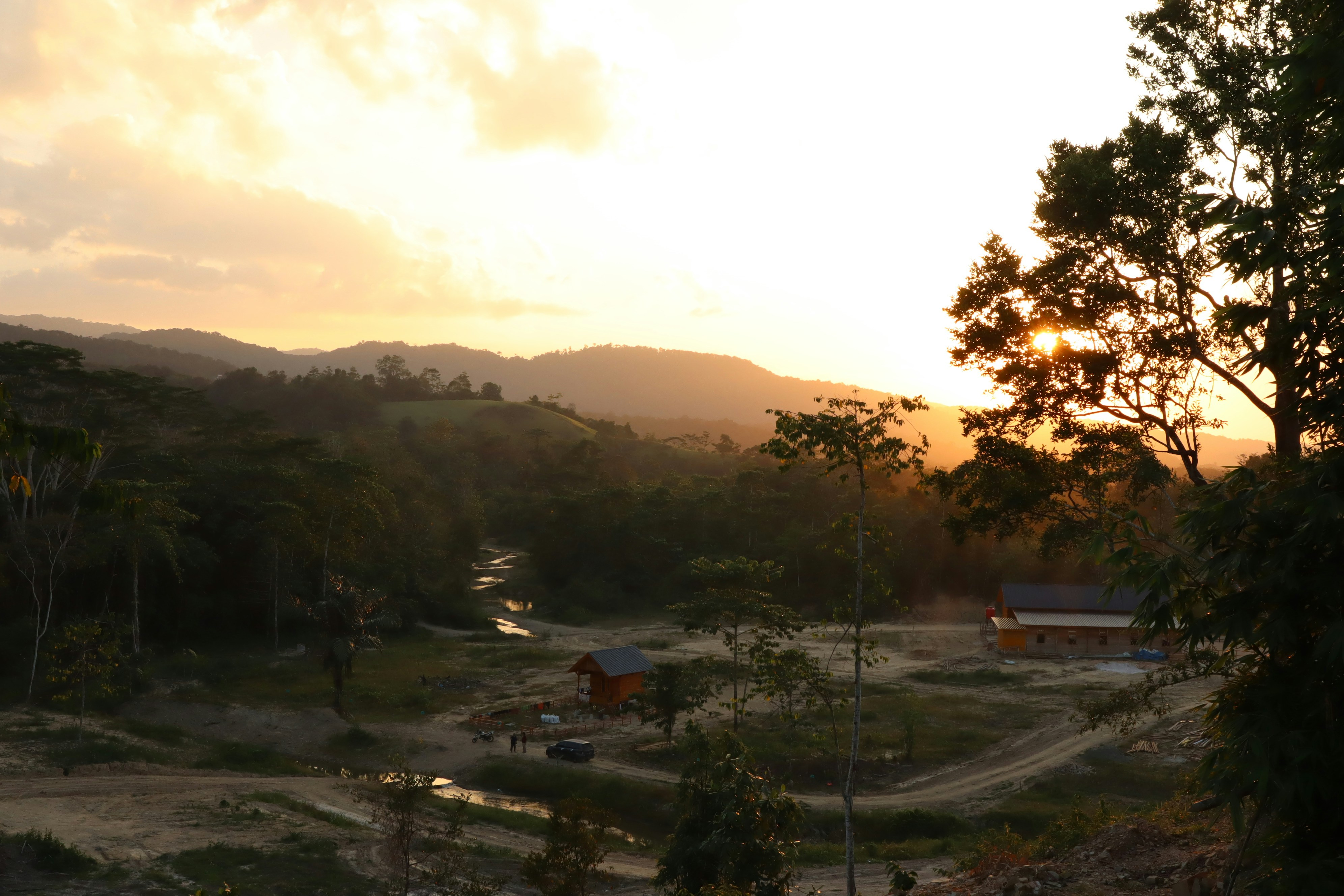 Sunlit Valley Overlook at Dusk