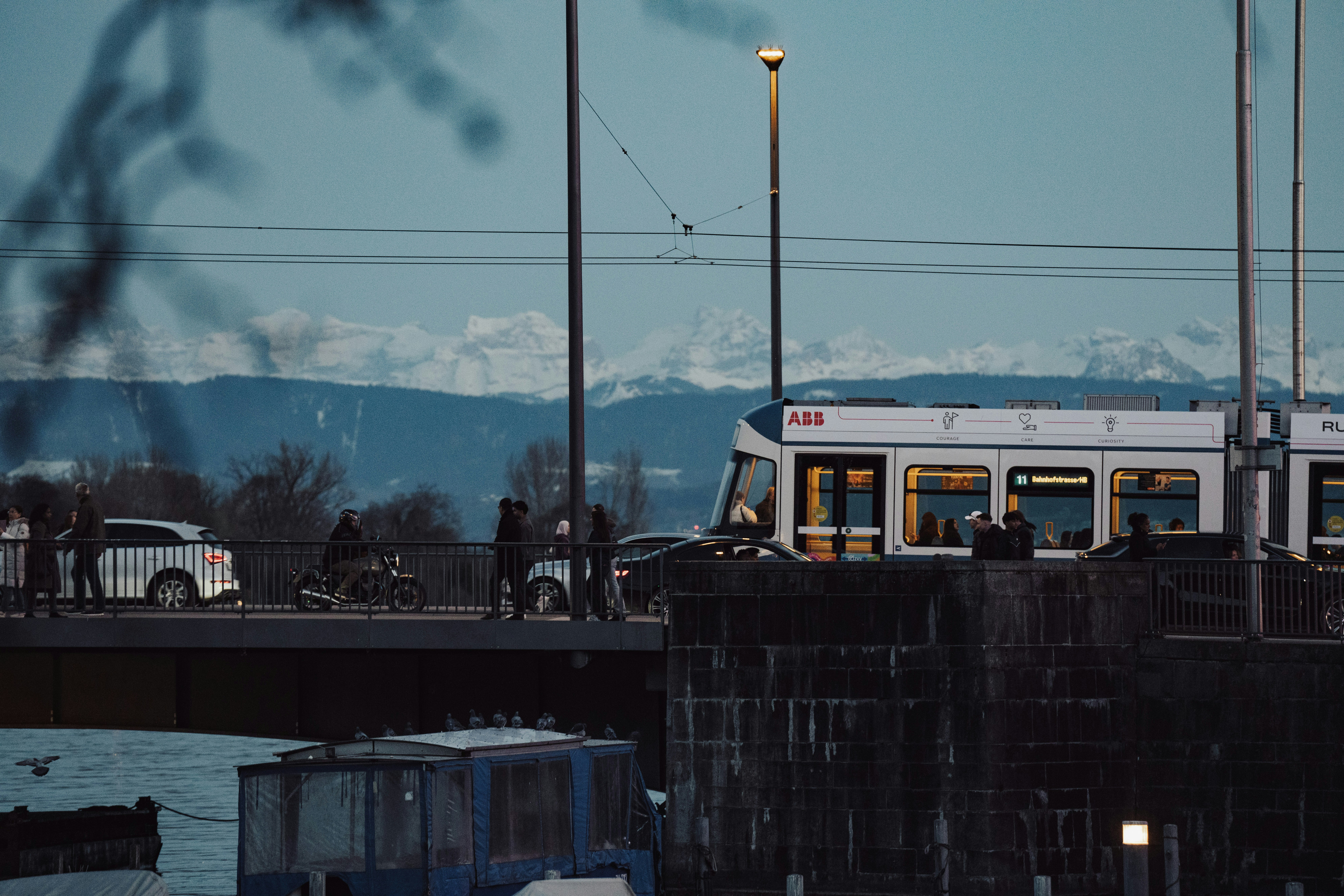 Transit Over the River: A Tranquil Urban Walk