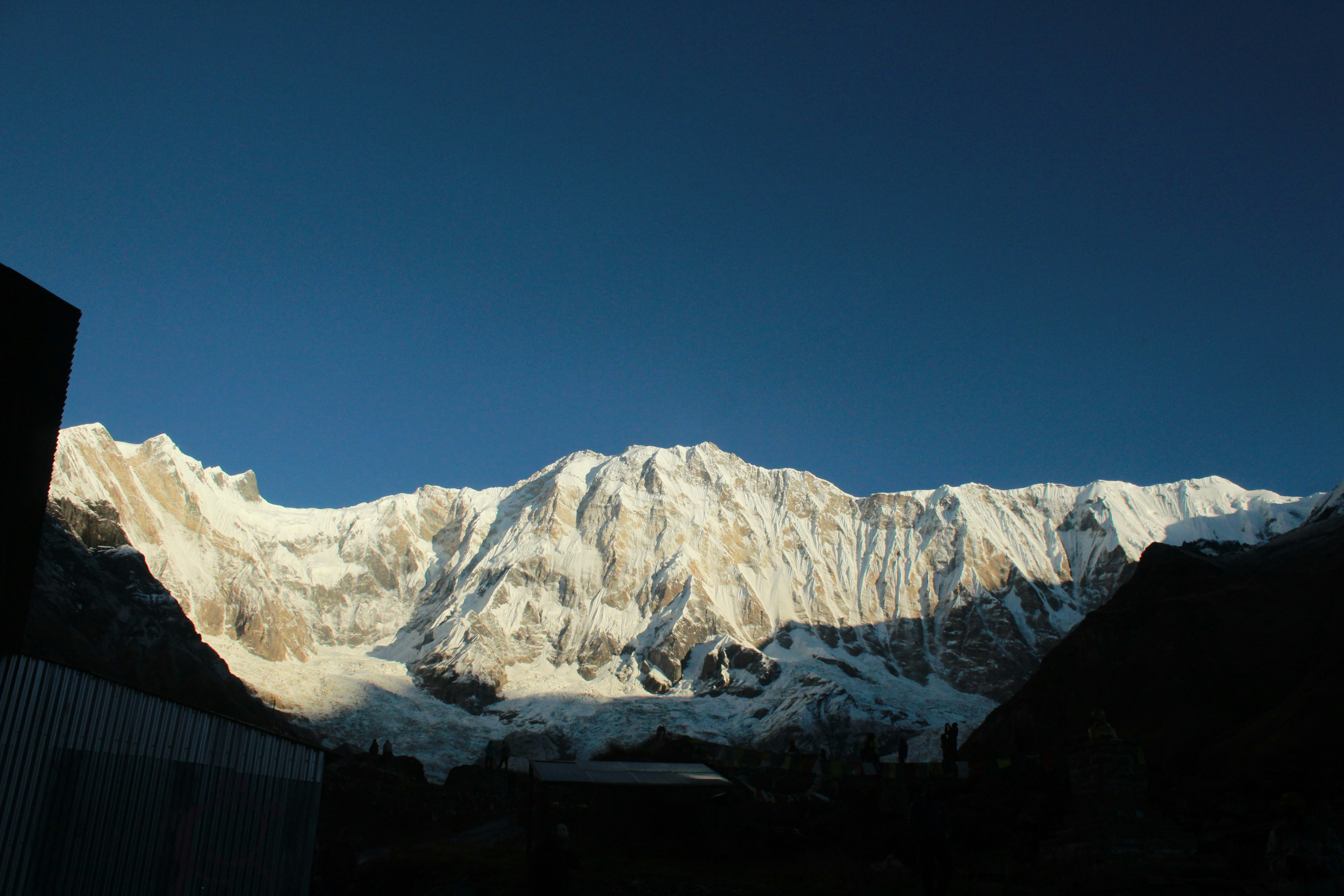 Snowlit Ridge Dawn over Shadowed Valley