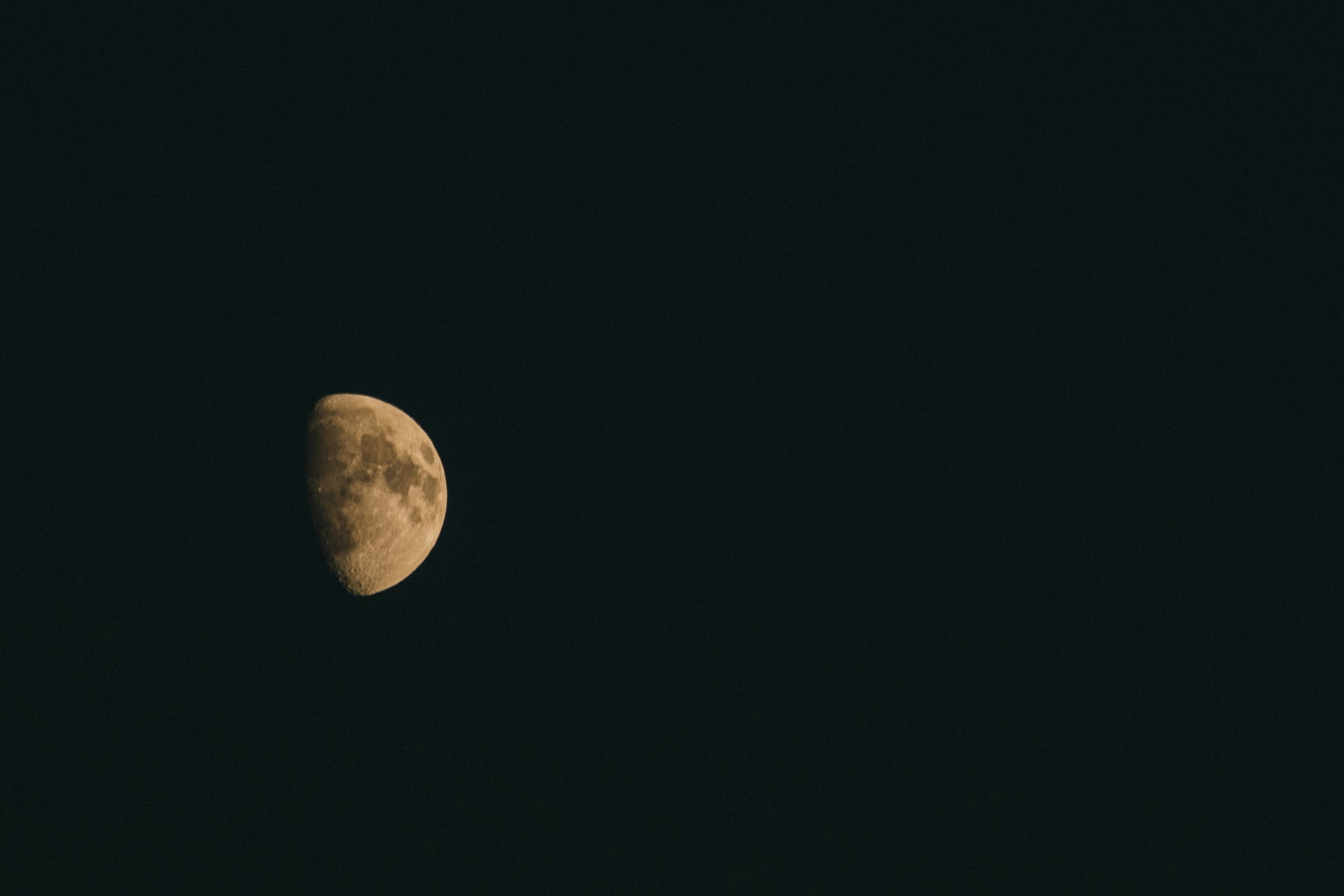 First Quarter Moon in a Velvet Night