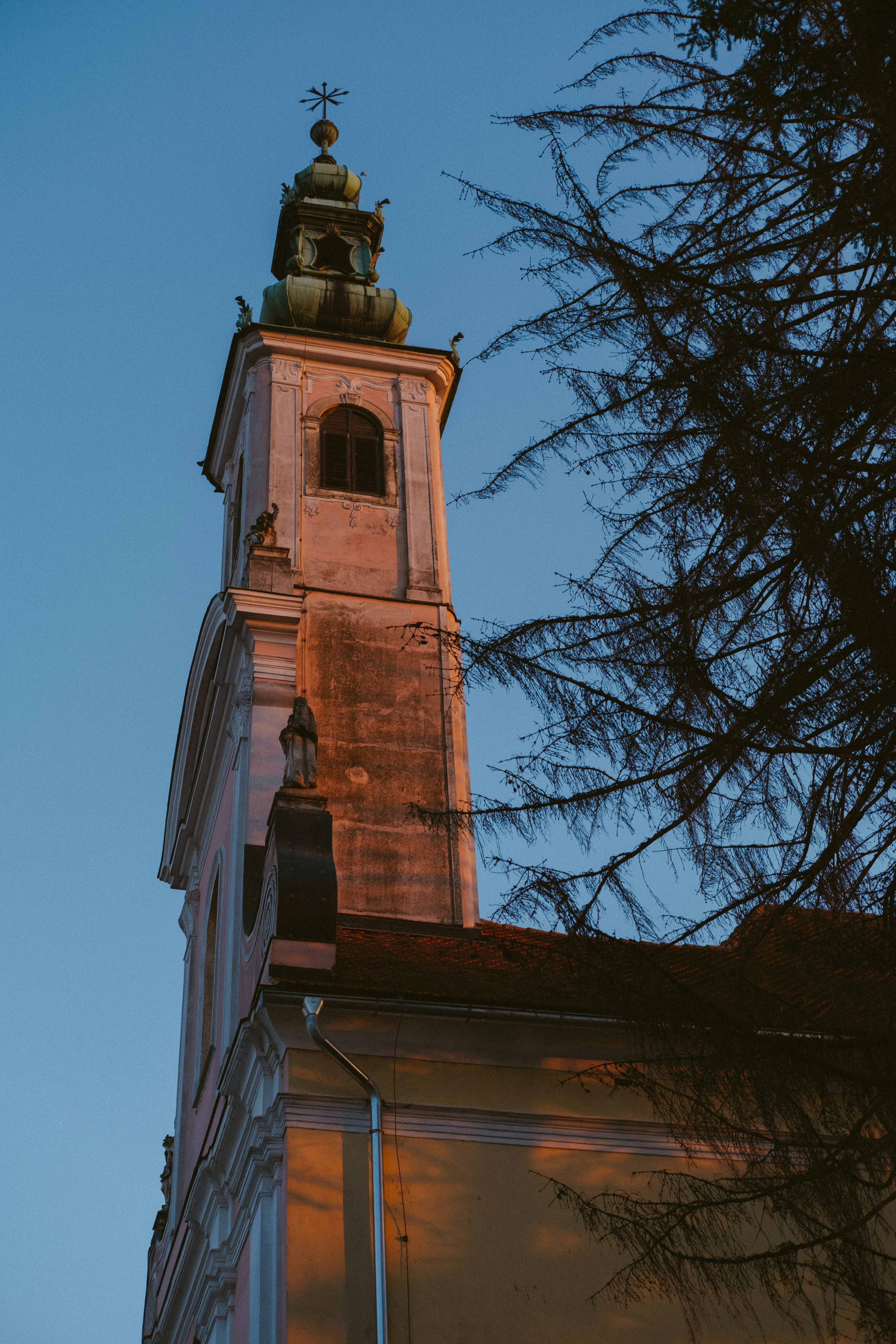 Pastel Bell Tower at Dusk