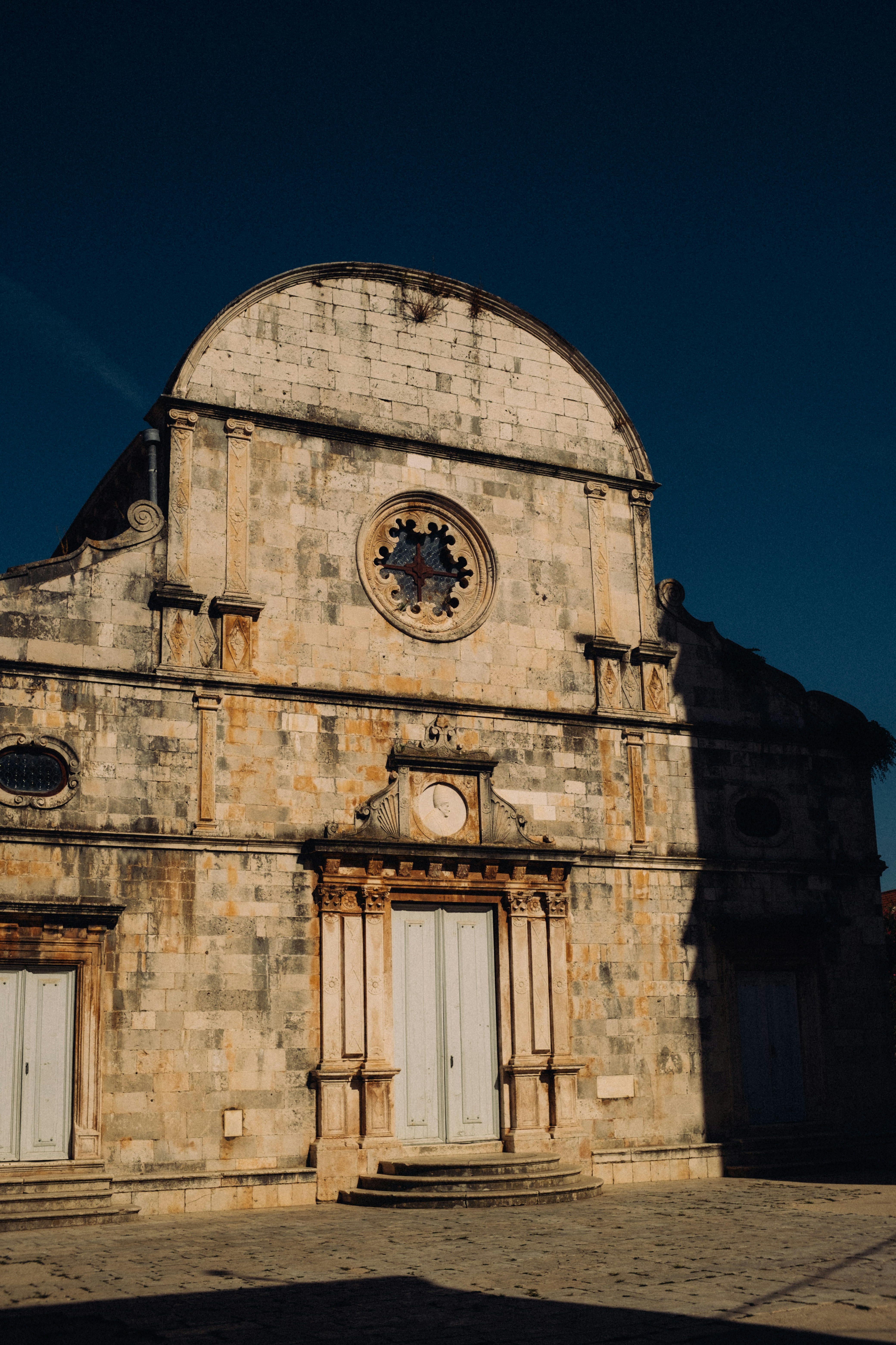 Ancient Facade in Subtle Sunlight
