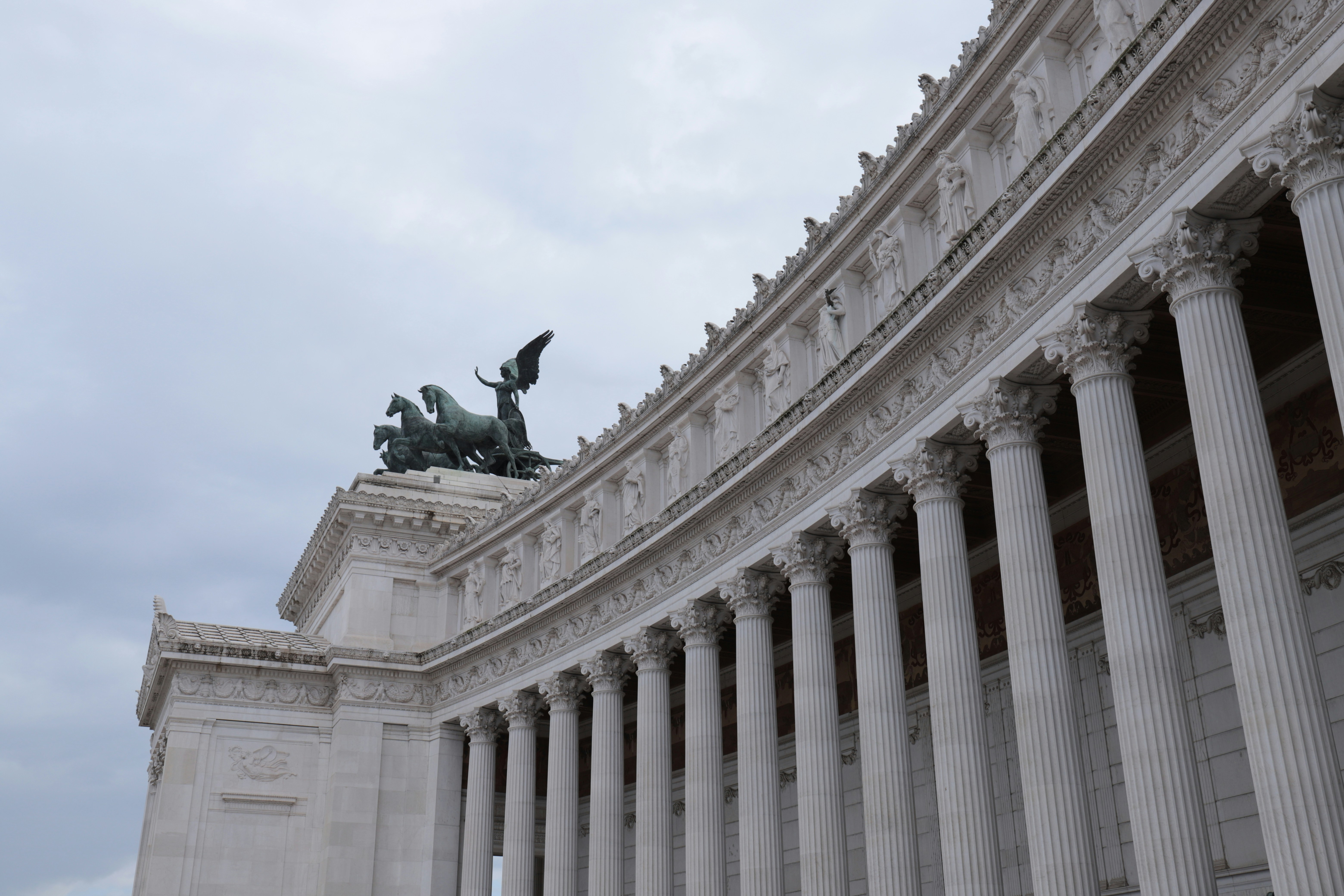 Colossal Columns Under a Sky of Quiet Gray