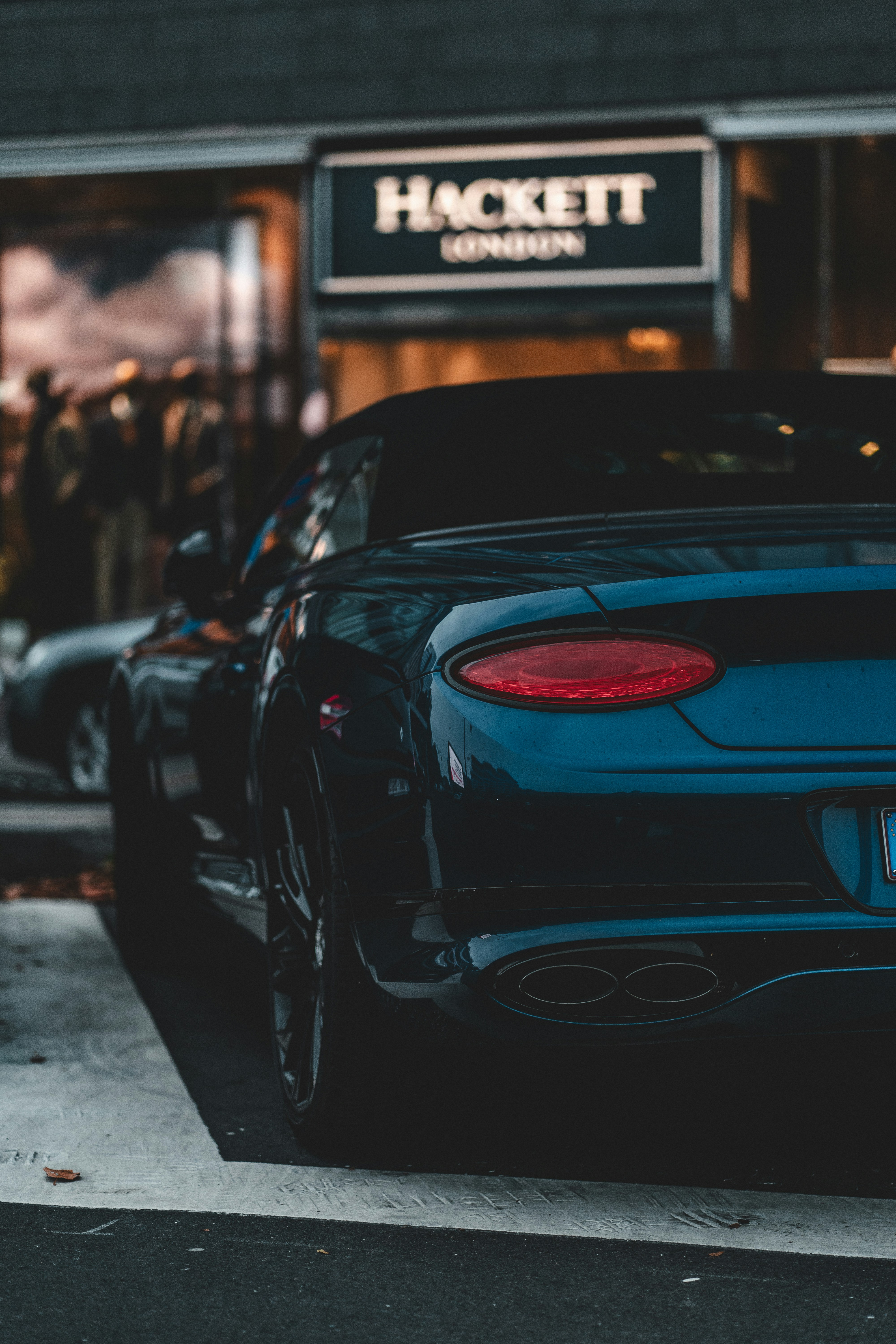 Blue Porsche at the Threshold of Hackett London