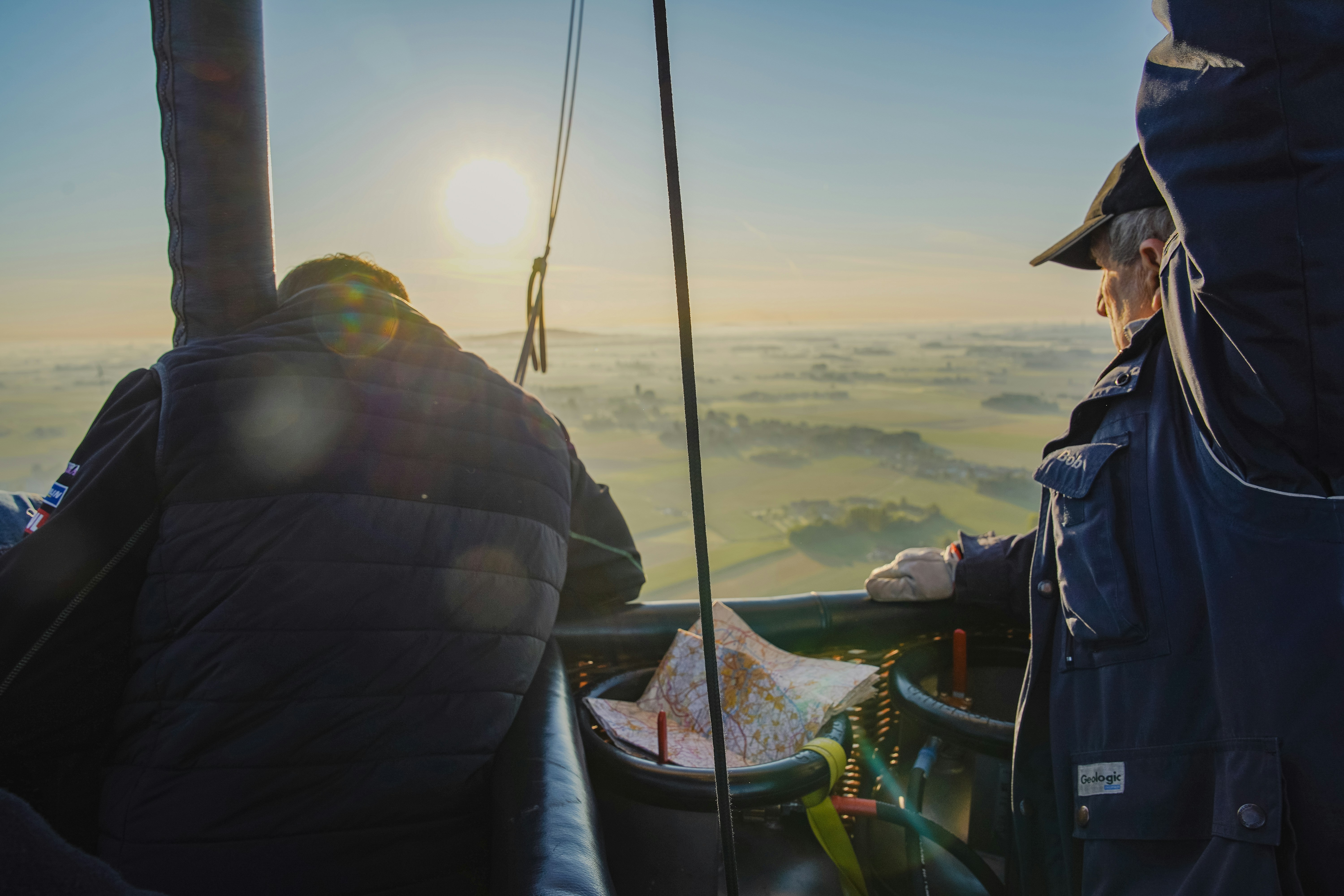 Sunlit Horizon from the Sail: Early Morning on a Quiet Sea