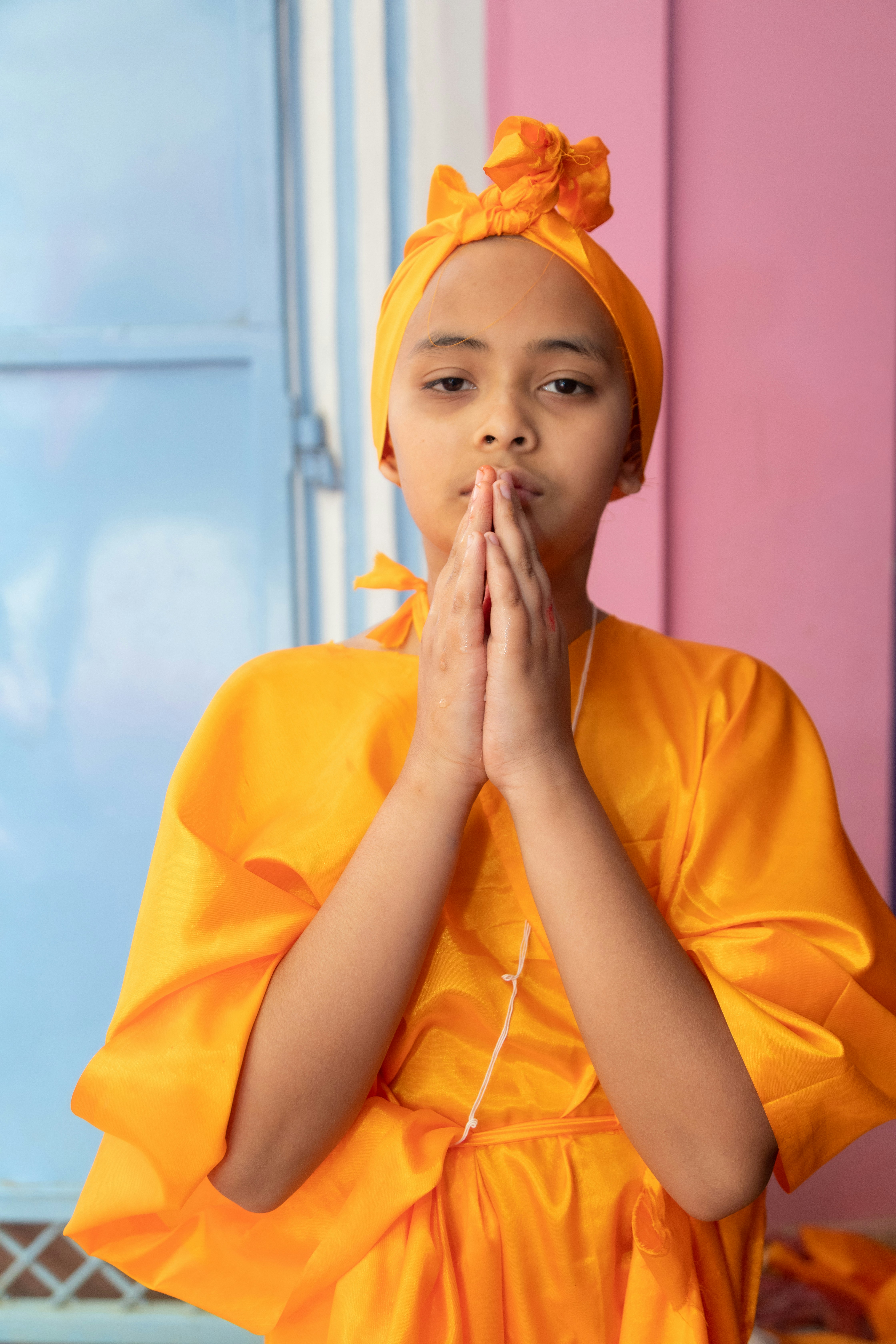 Prayerful Dream in Bright Orange