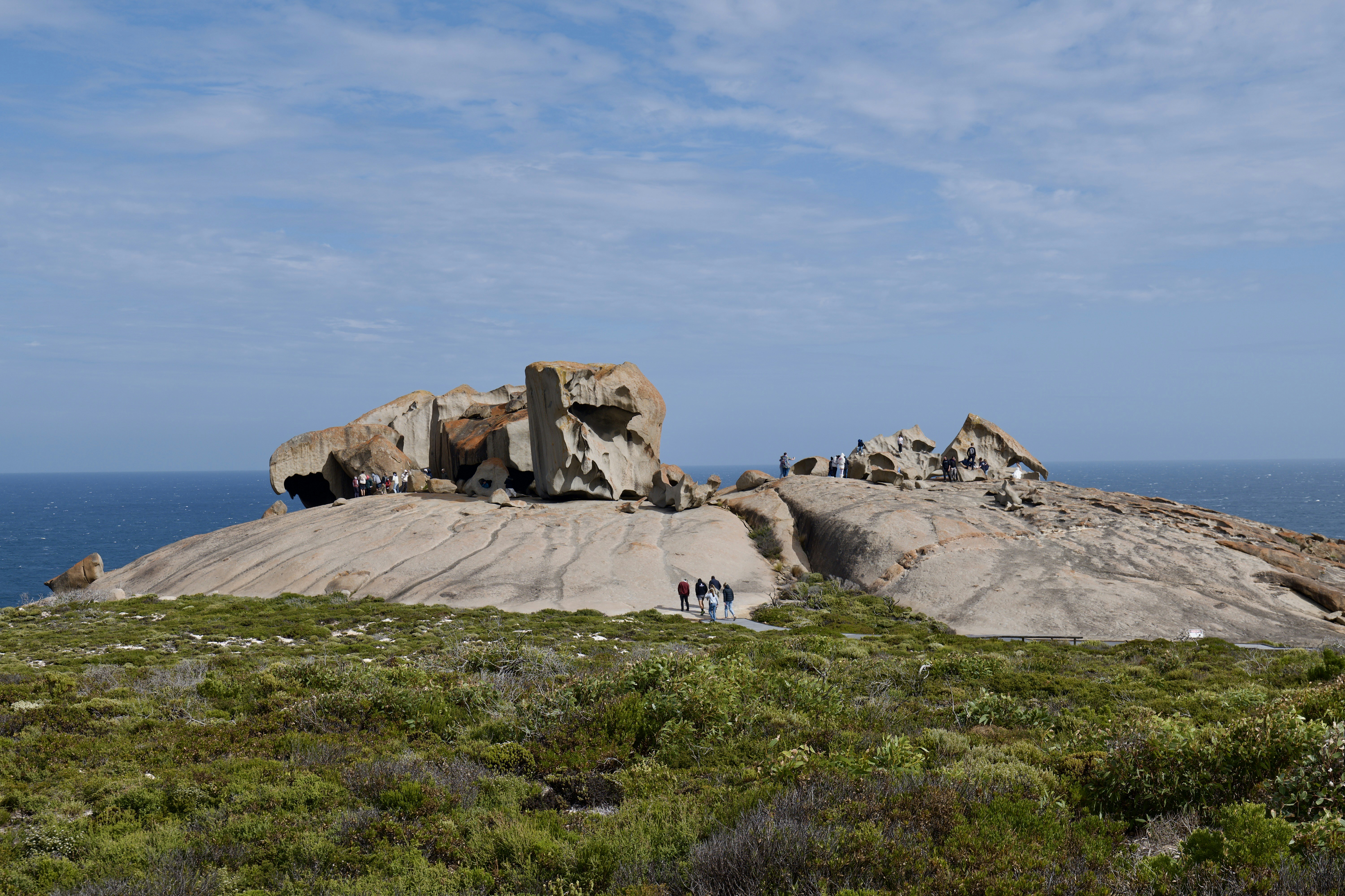Coastal Granite Sentinel: A Walk Toward the Sculpted Ridge