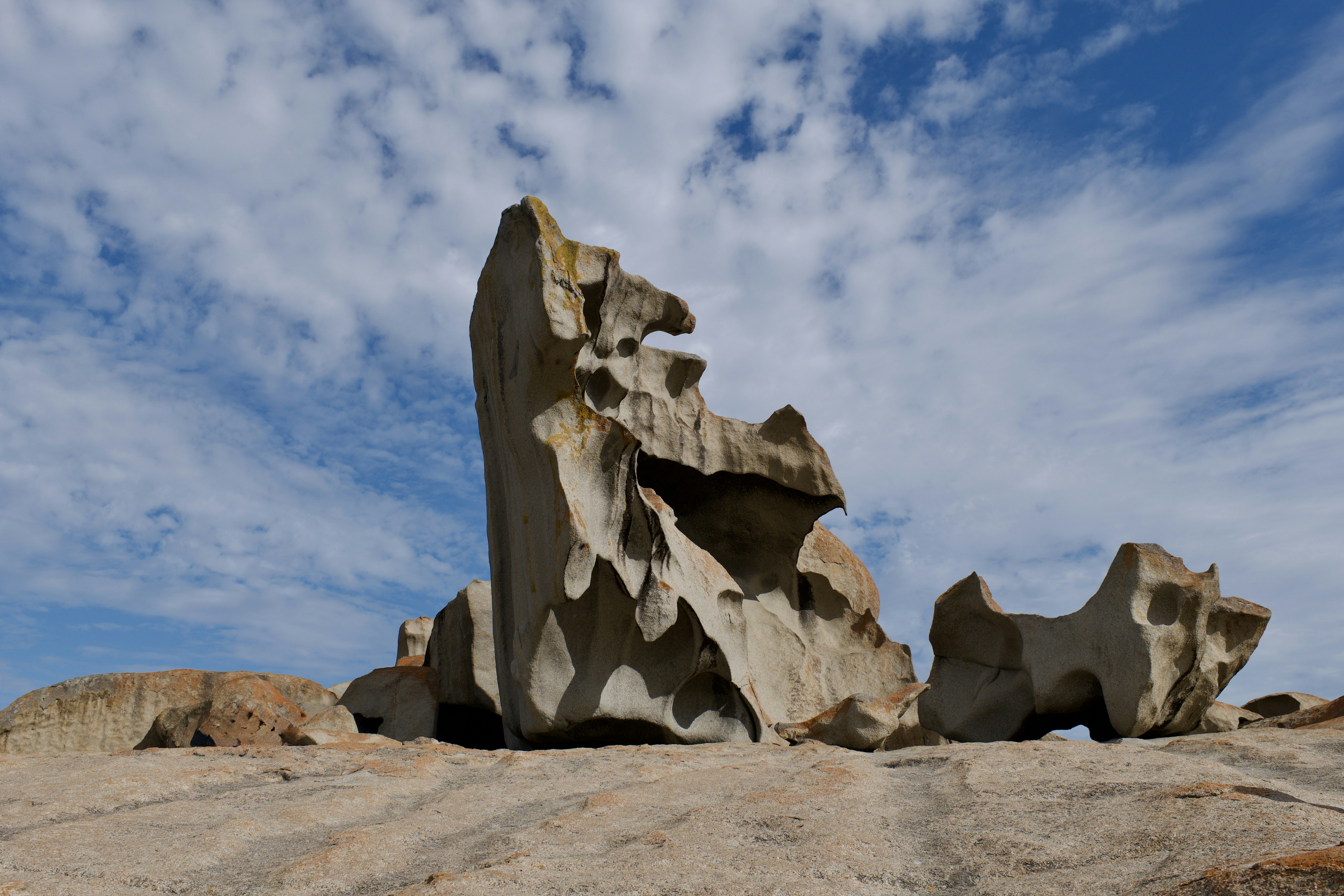 Stone Sentinels Against a Wide Desert Sky