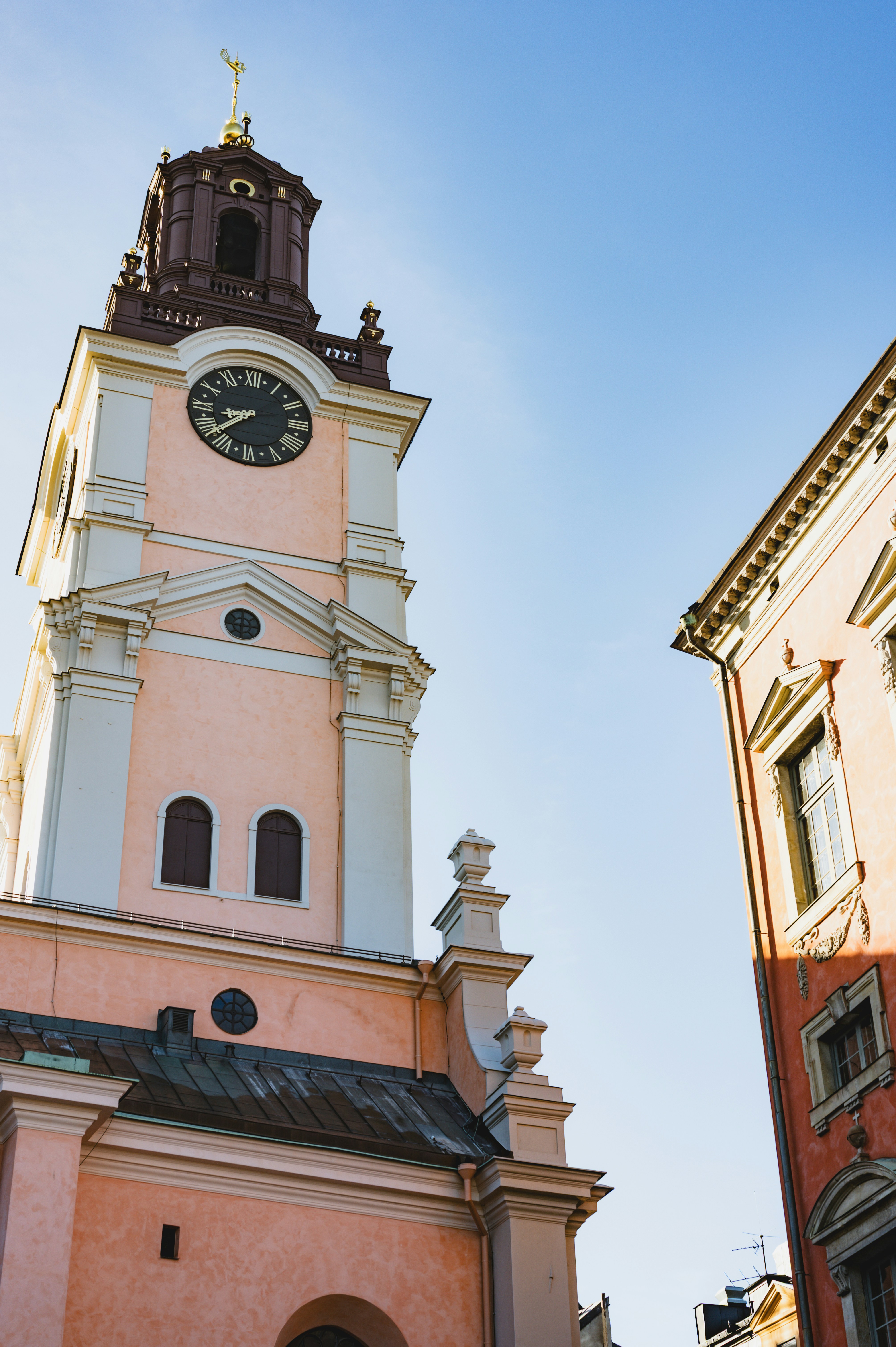 Pastel Clocktower in Bright Morning Light