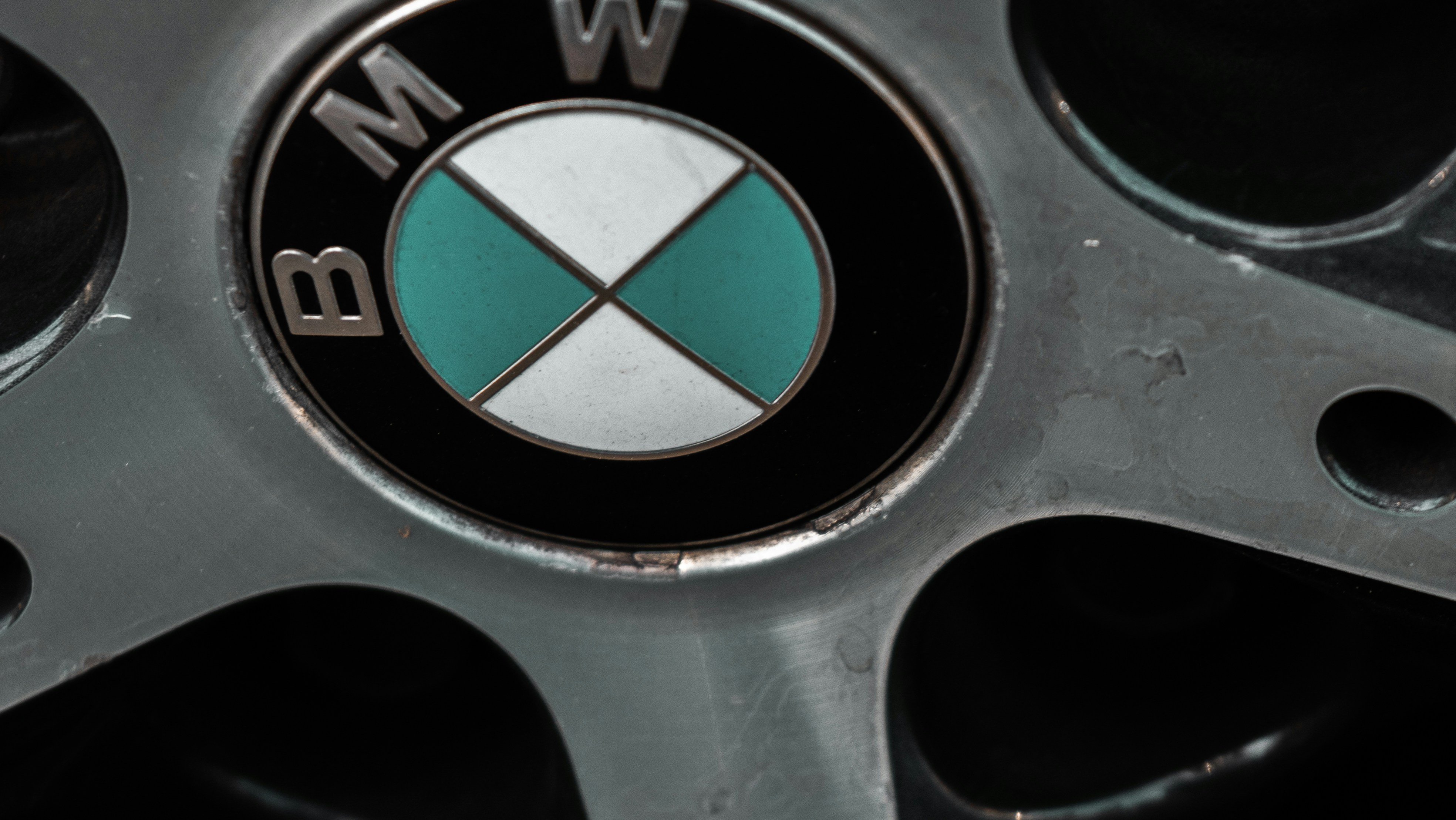 Rotary Emblem in Focus: BMW Rim Close-Up