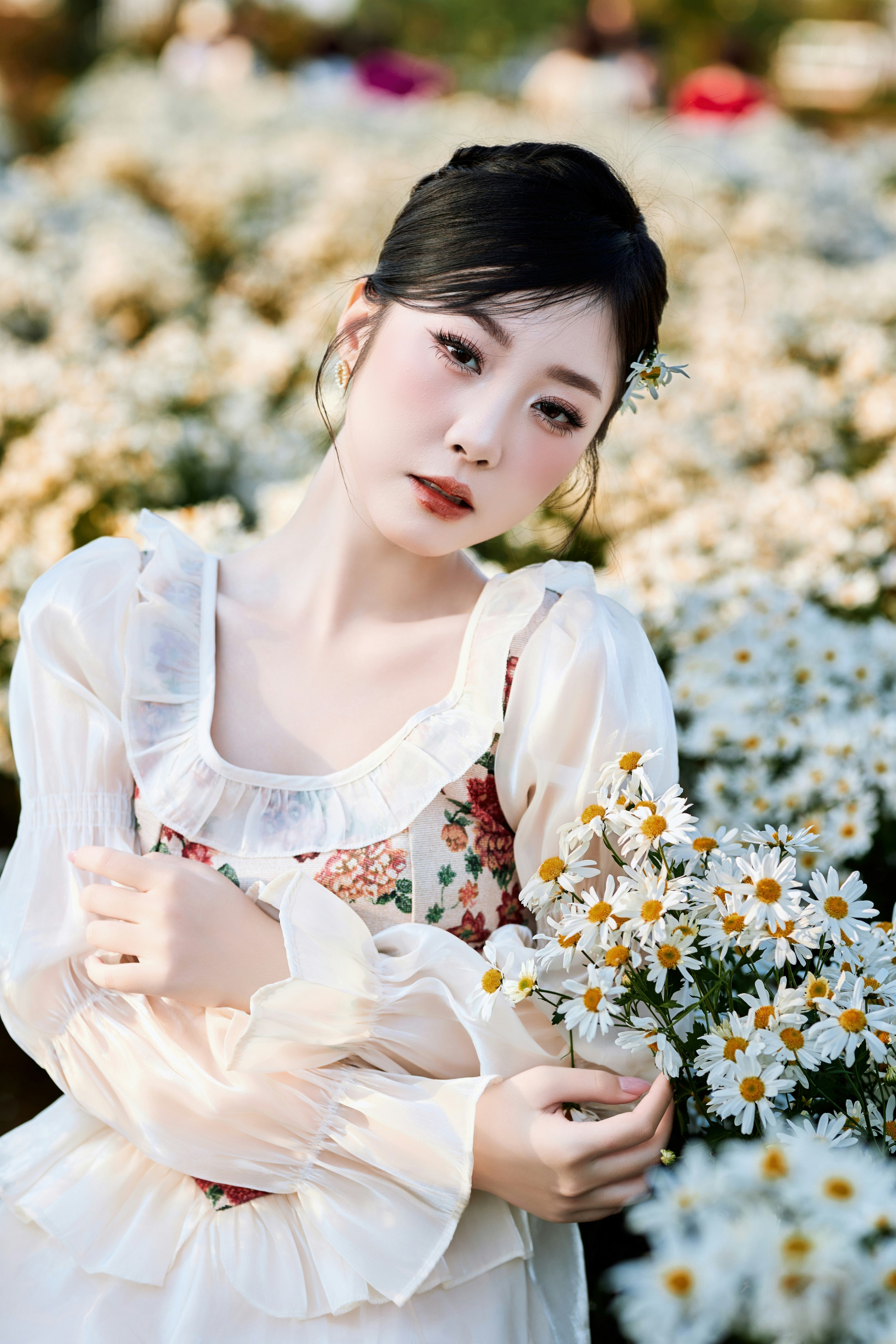 Portrait in a Field of Daisies