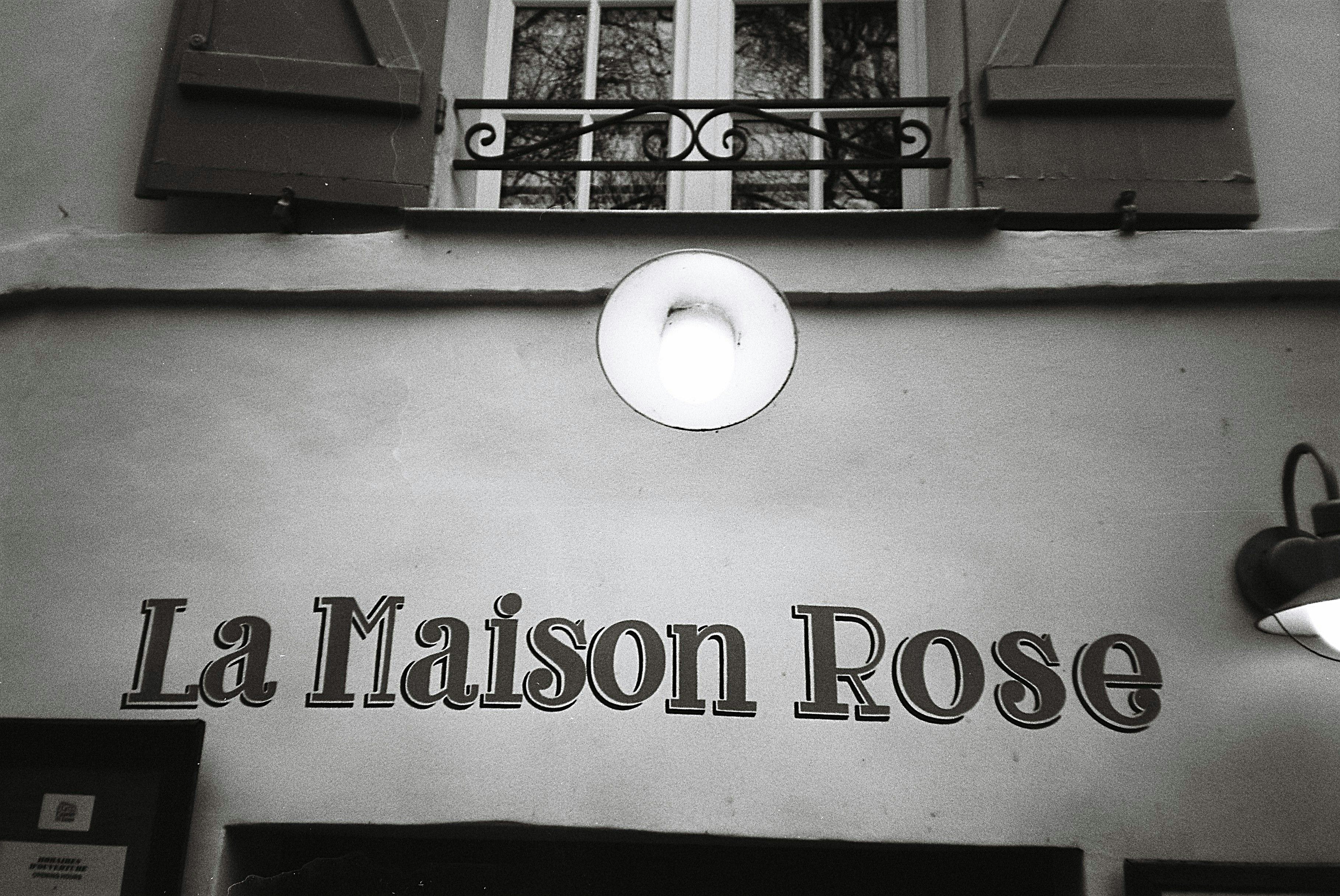 La Maison Rose: A Vintage Facade in Monochrome