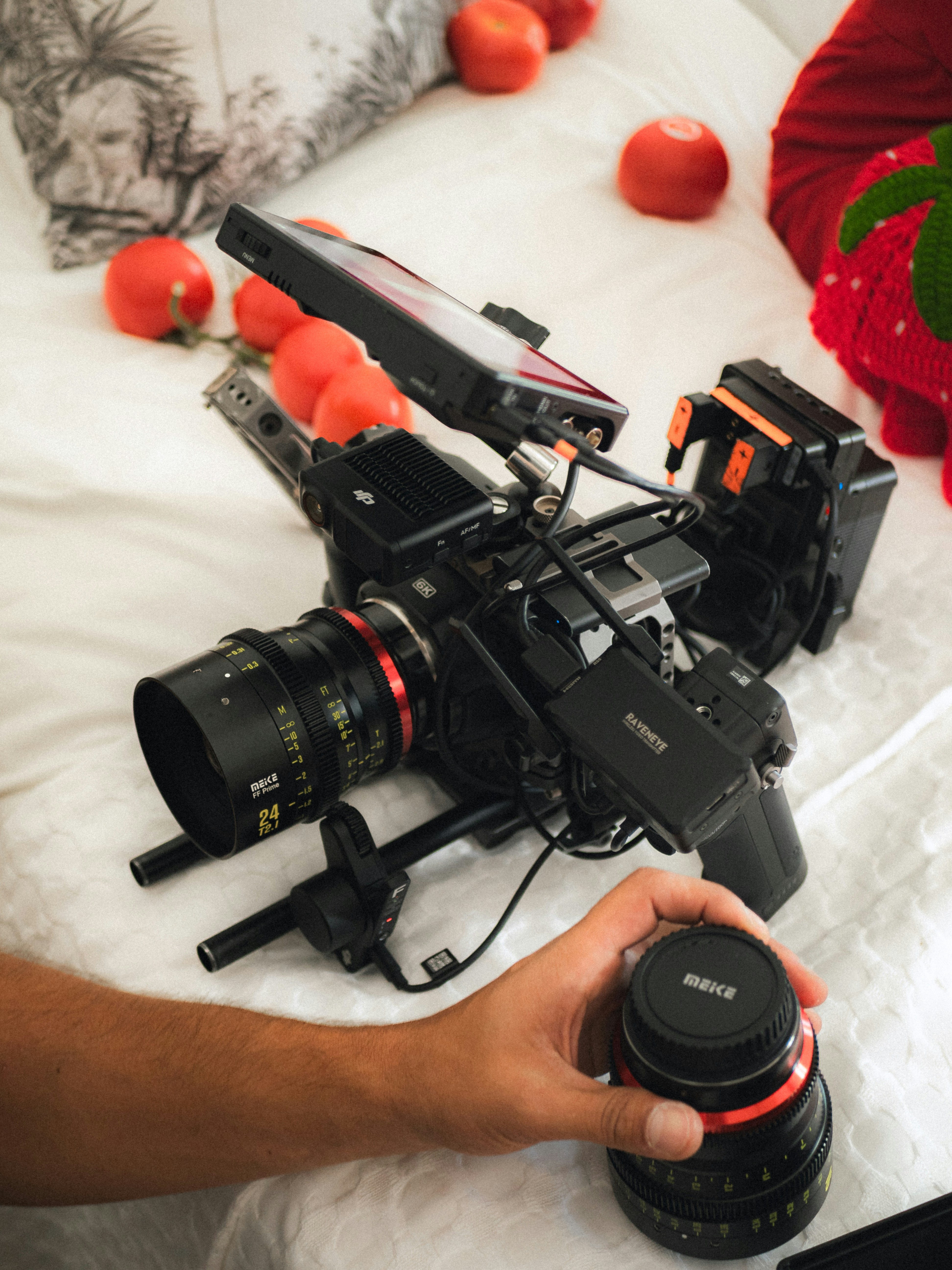 Hands-On Assembly: A Close-Up on a DIY Camera Rig Prepared for On-Set Shoot