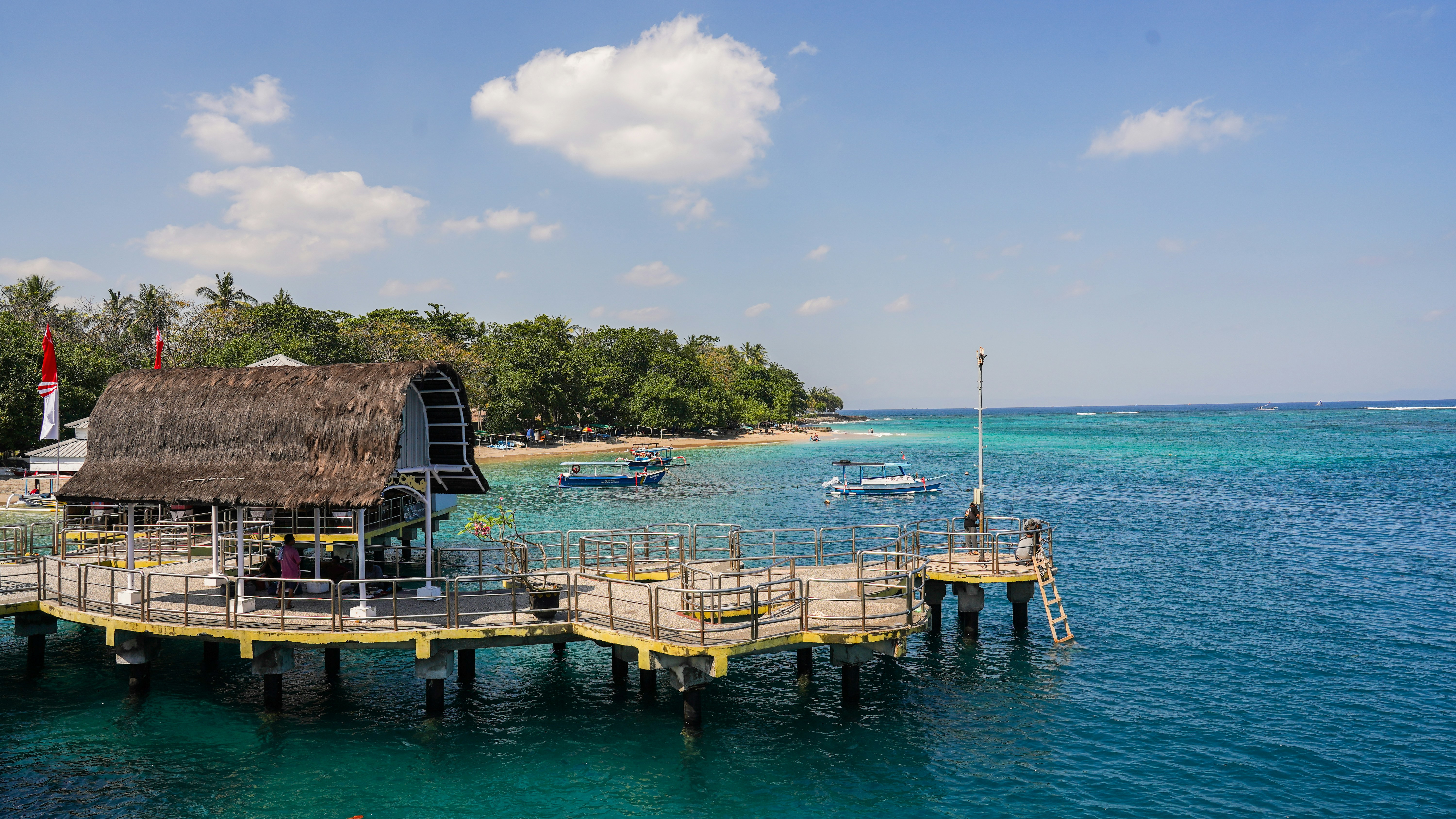 Thatched Dock at turquoise cove