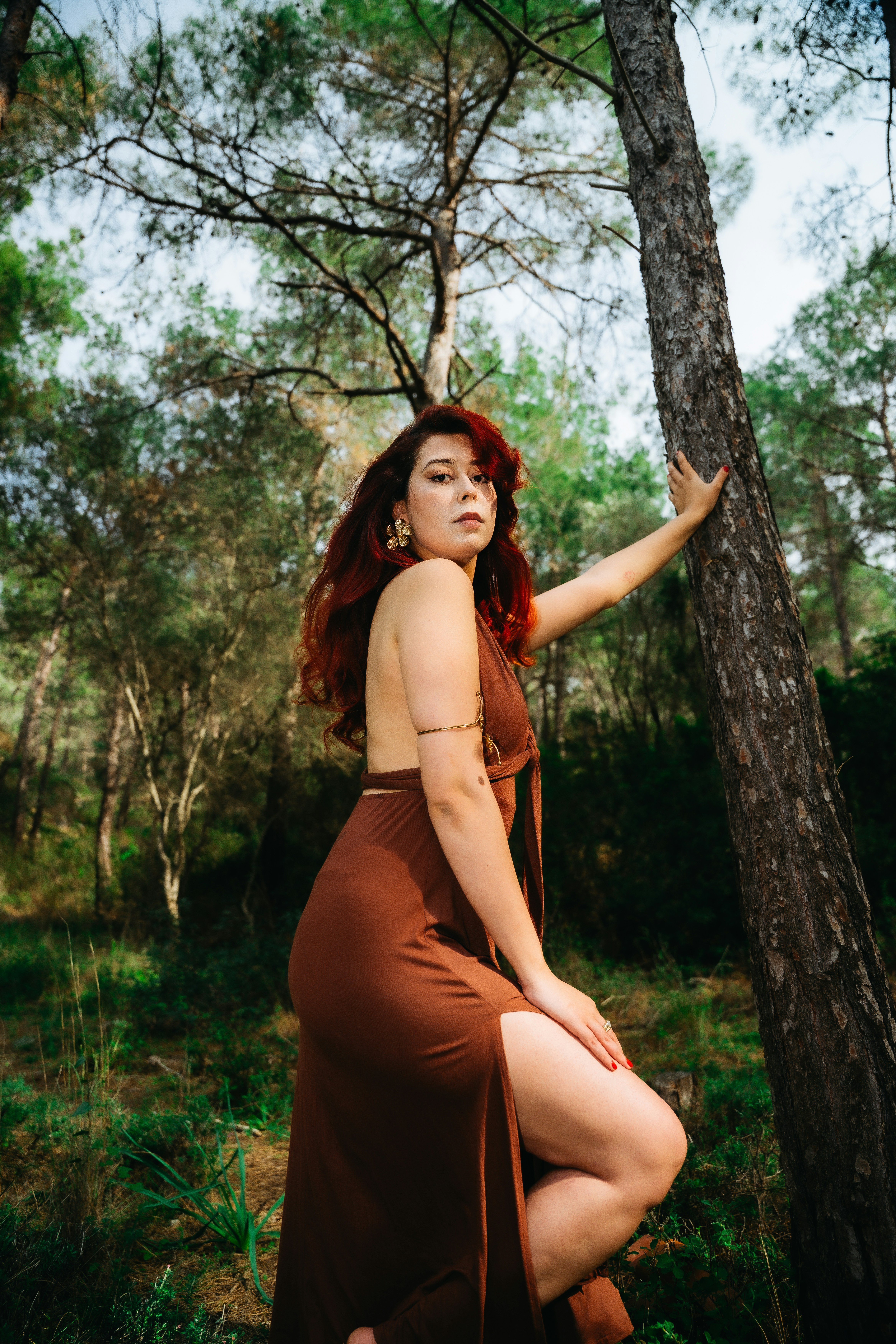 Amber Hour: A Confident Pose in the Pines