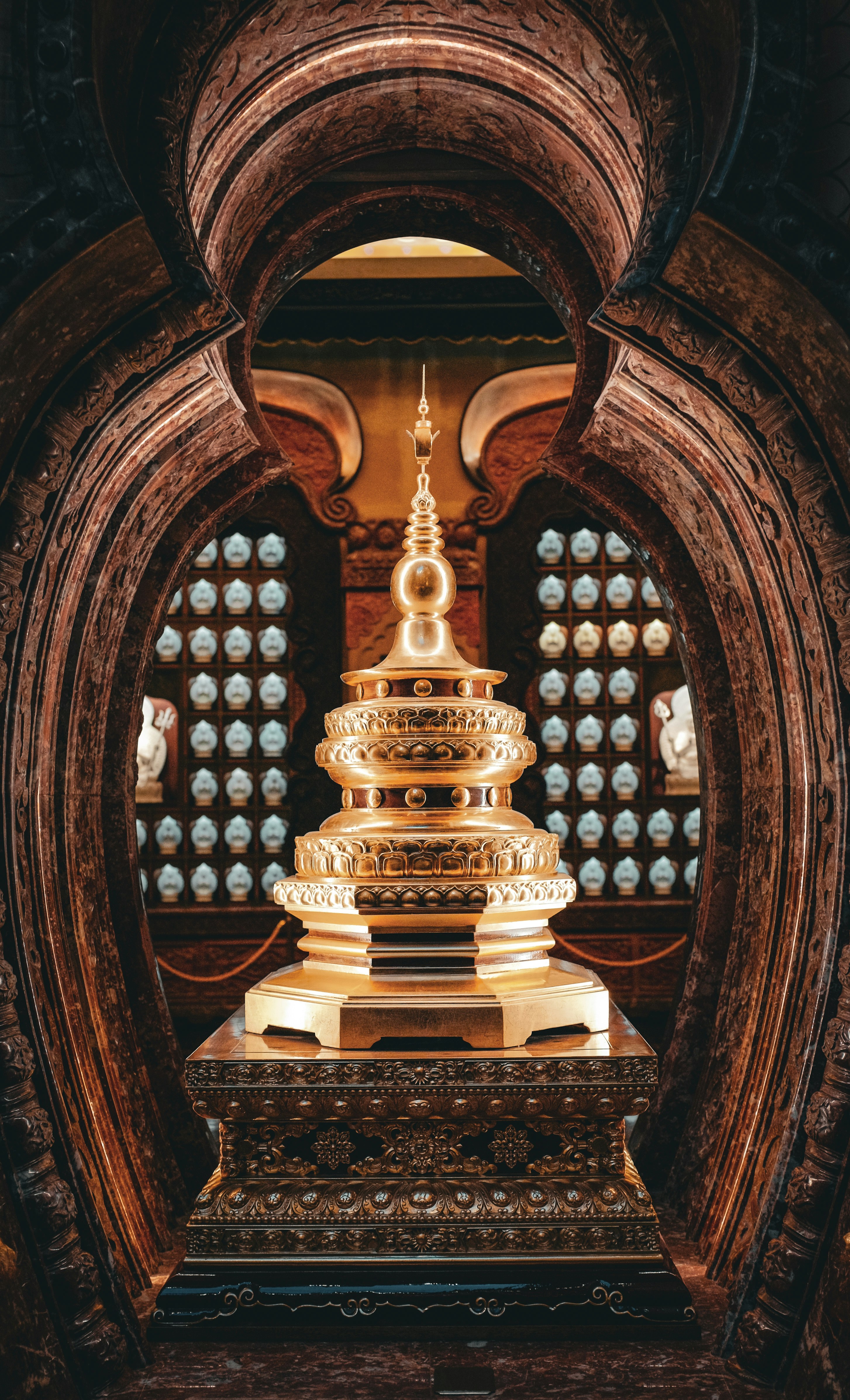 Golden Spire: A Cenotaph of Light Within Archway
