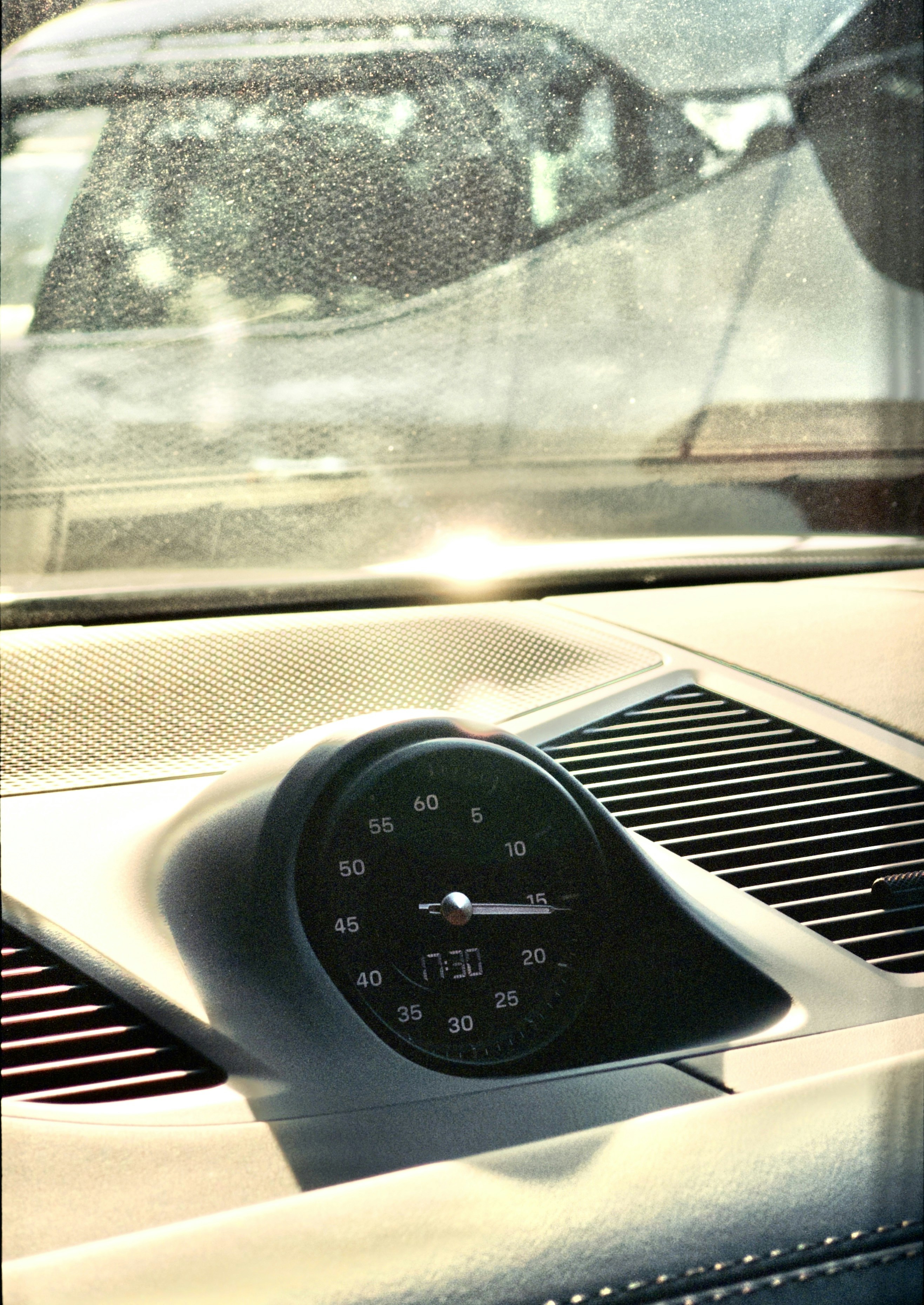 Dashboard Chronometer: A Glimpse Through the Windshield