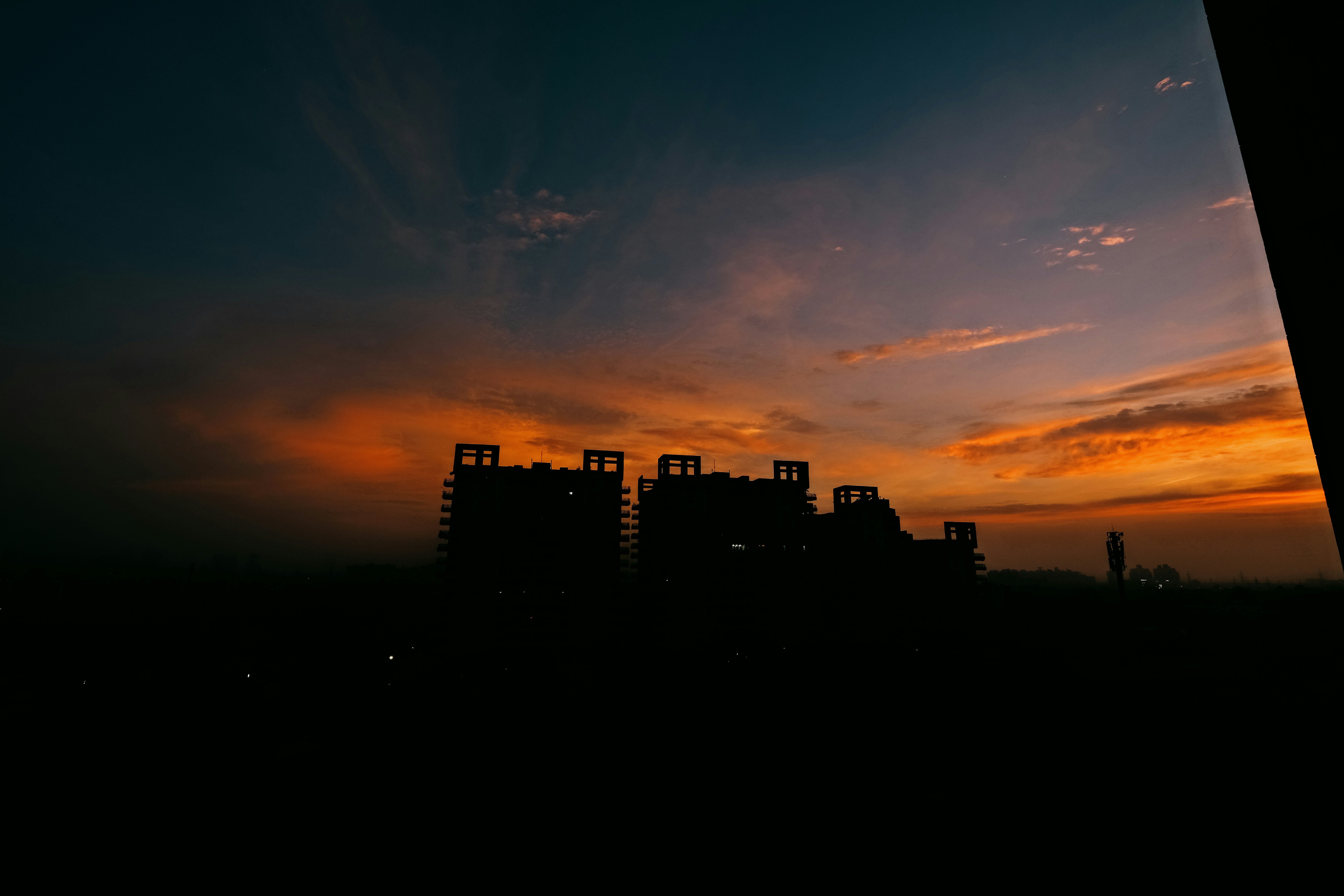 Silhouette Skyline at Dusk